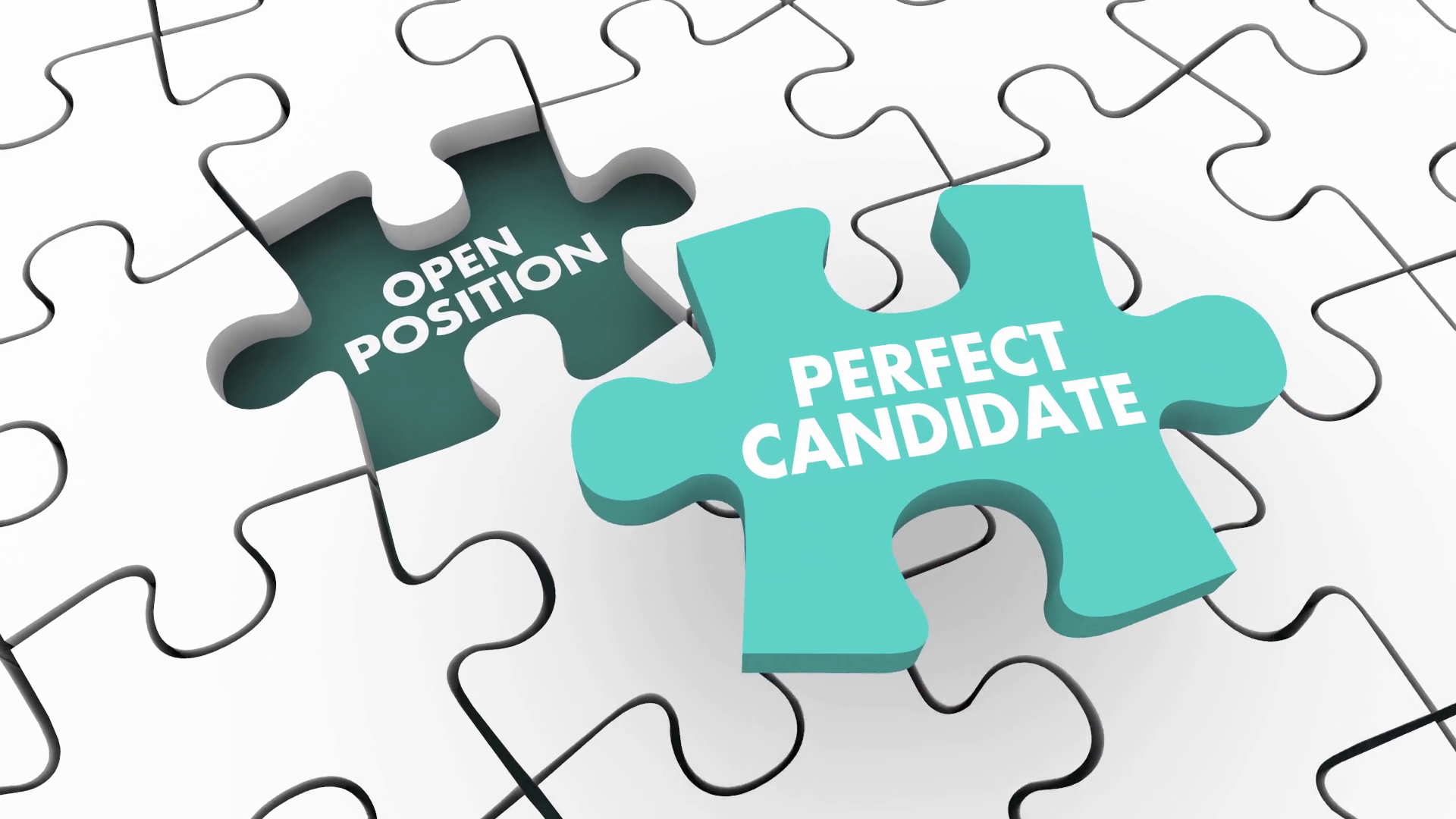 Perfect Candidate Hire Open Job Position Puzzle 3 D Animation Motion ...