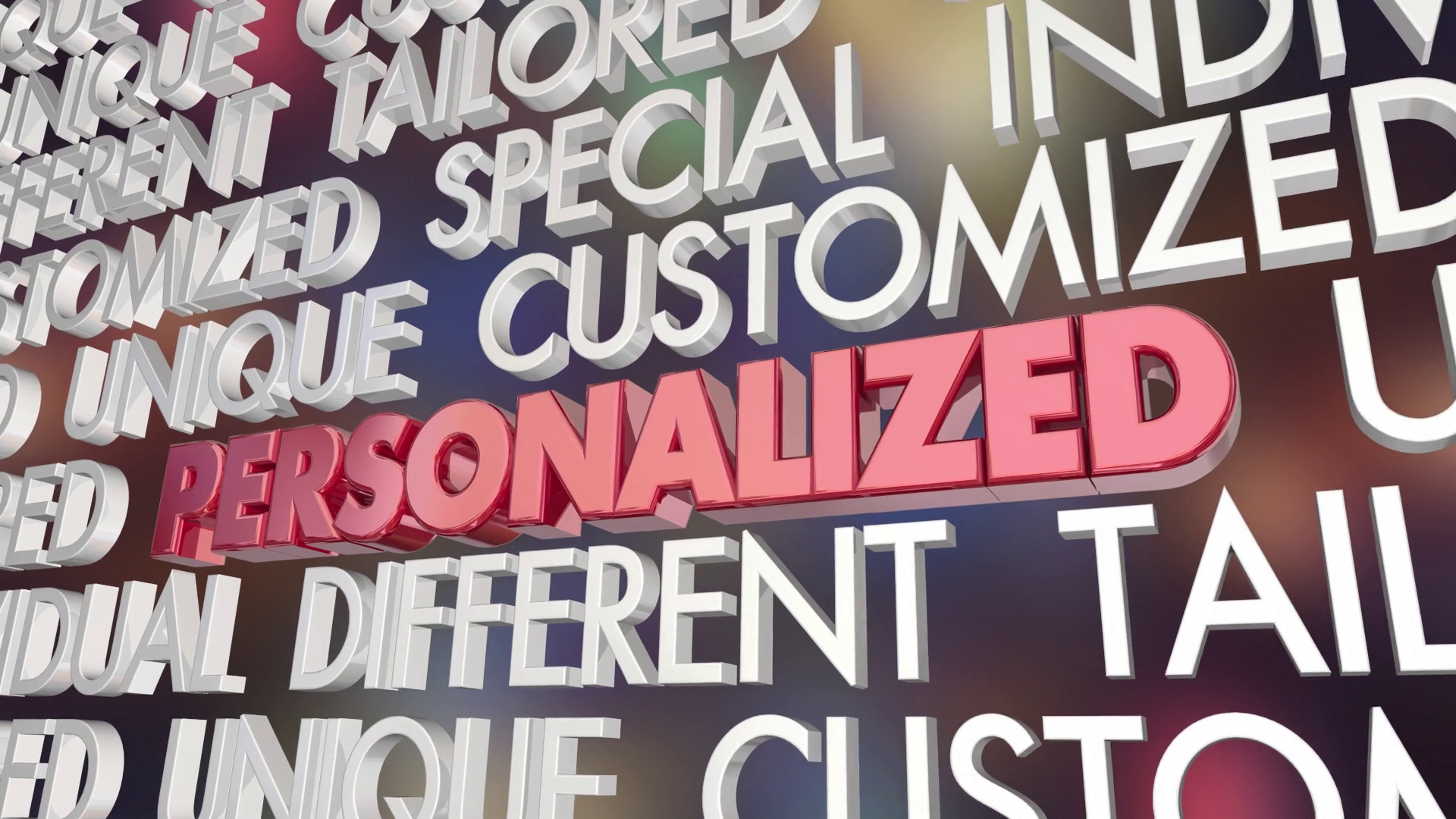 Personalized Custom Unique Special Word Collage 3 D Animation Motion ...