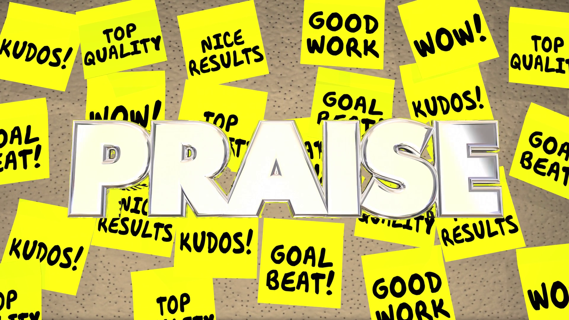 Praise Compliments Good Positive Feedback Sticky Notes 3 D Animation ...