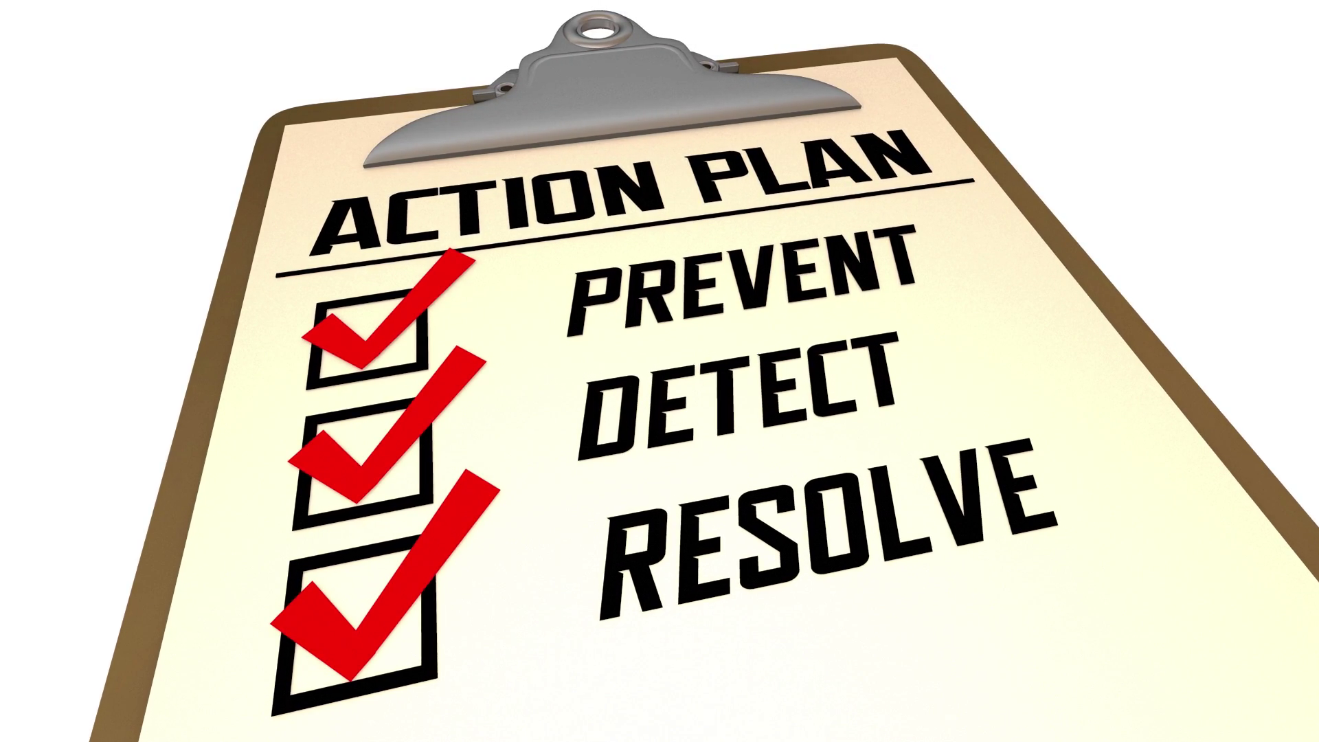 Prevent Detect Resolve Checklist Steps Stock Motion Graphics SBV ...