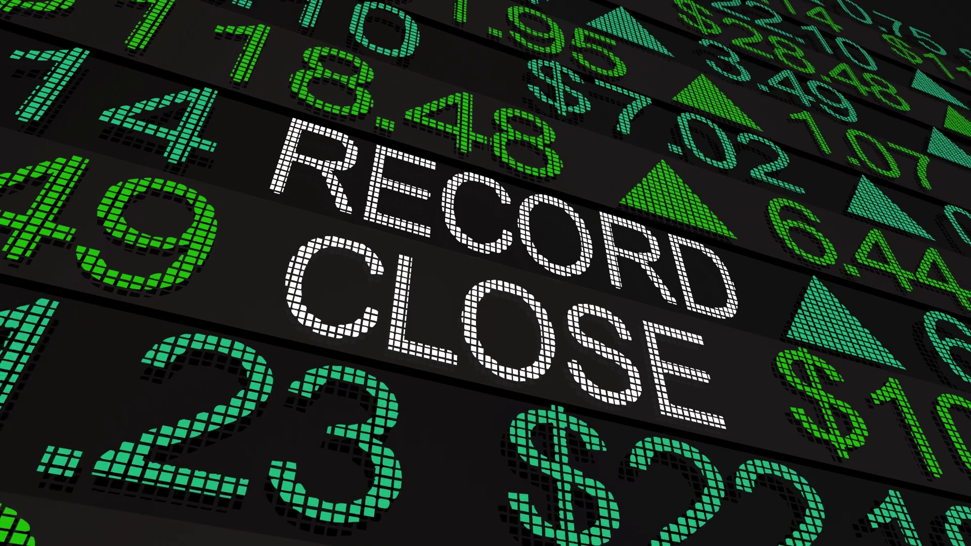 Record Close Stock Market High Rising Share Stock Motion Graphics SBV ...