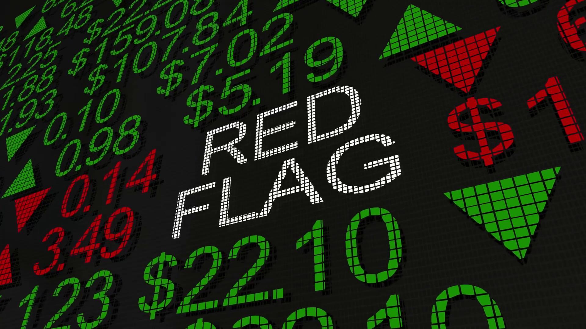 Red Flag Stock Market Investment Warning Stock Motion Graphics SBV ...