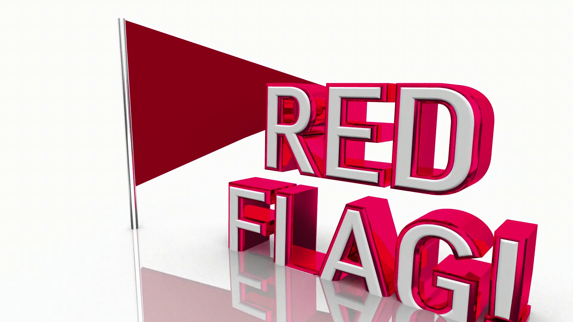 Red Flag Warning Sign Danger Threat Risk Be Stock Motion Graphics SBV ...
