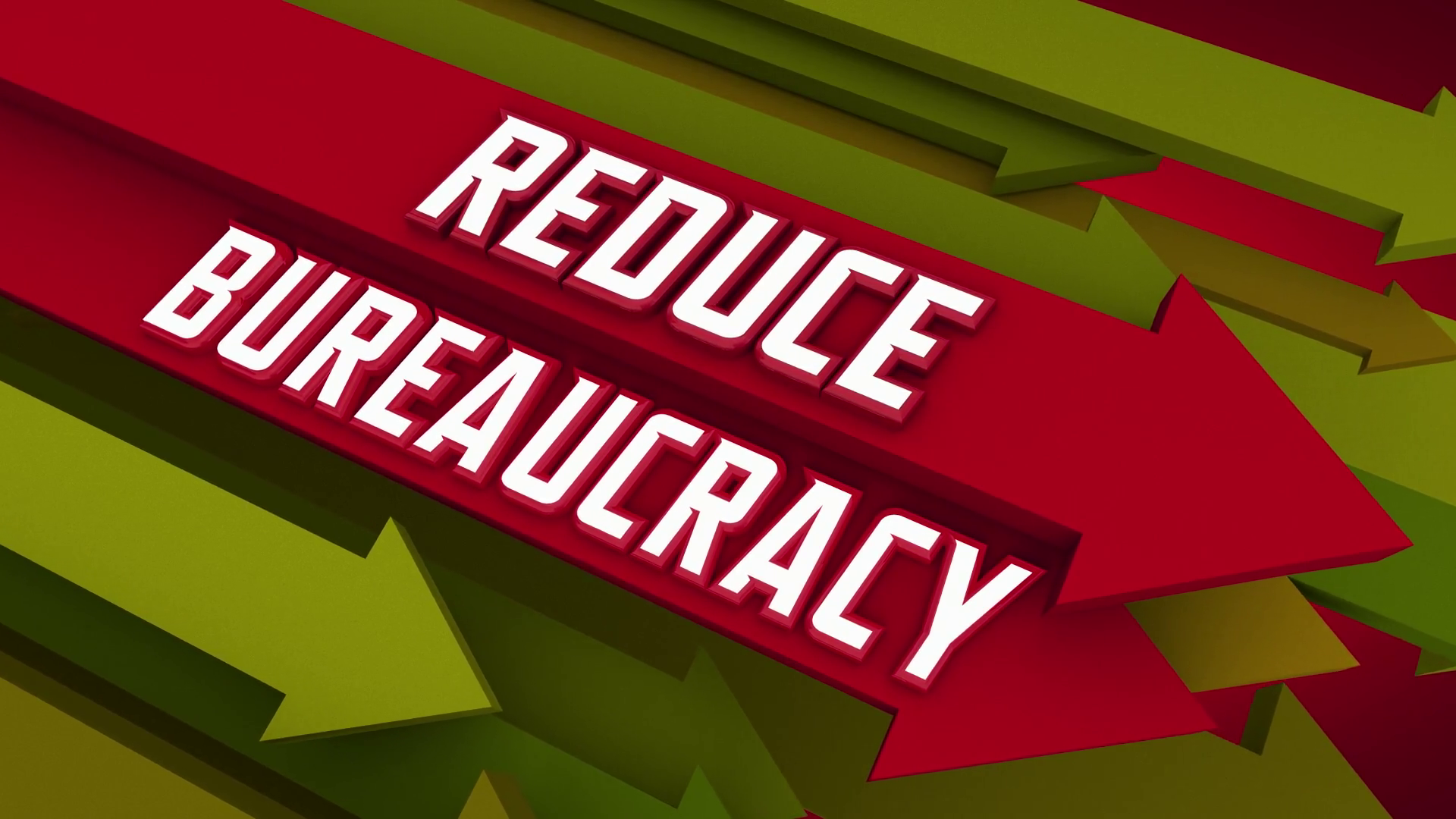 Reduce Bureaucracy Red Tape Arrows Down Cut Stock Motion Graphics SBV ...