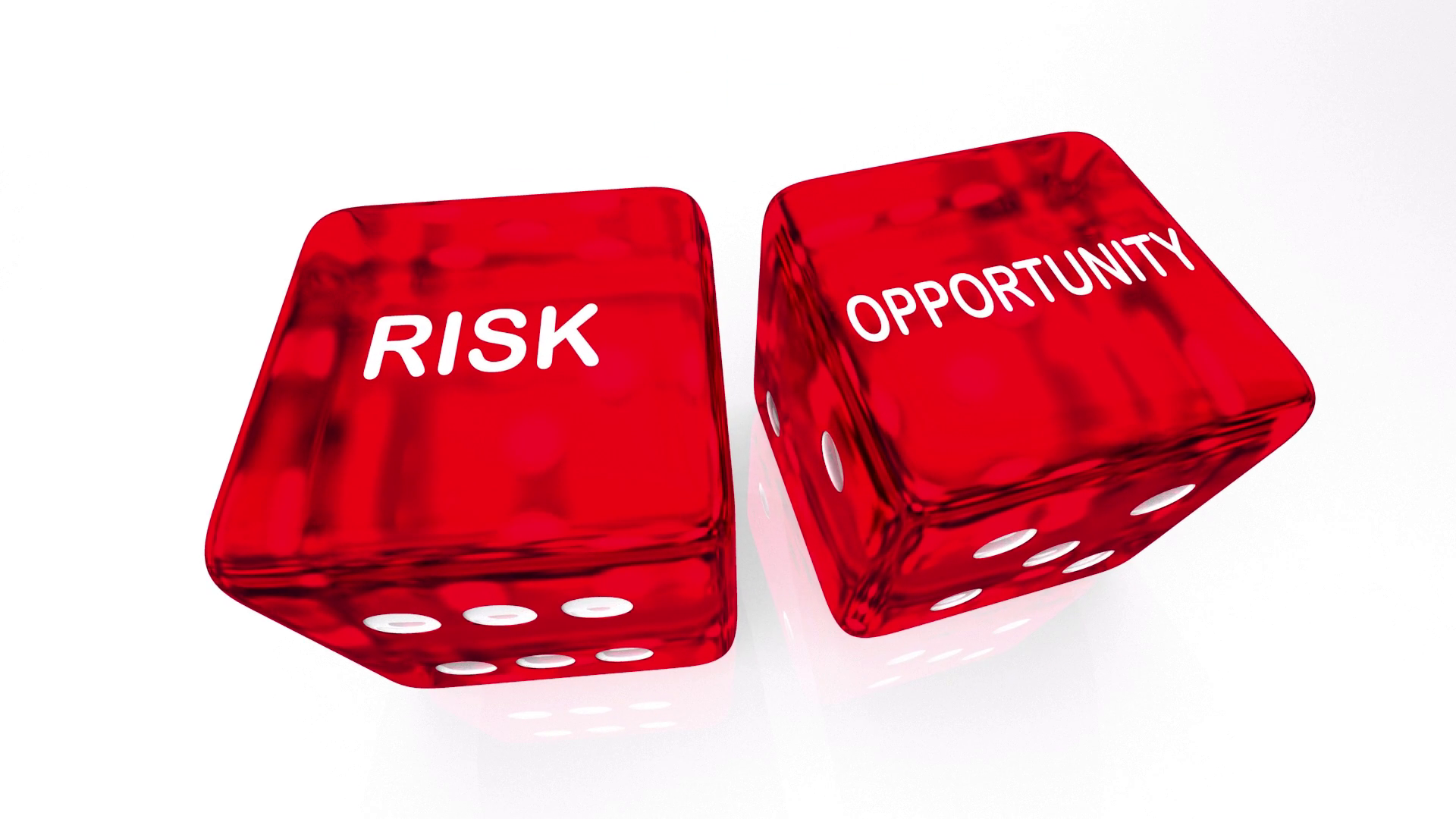 Risk Vs Opportunity Roll Dice Gamble Take Chance 3 D Animation Motion ...