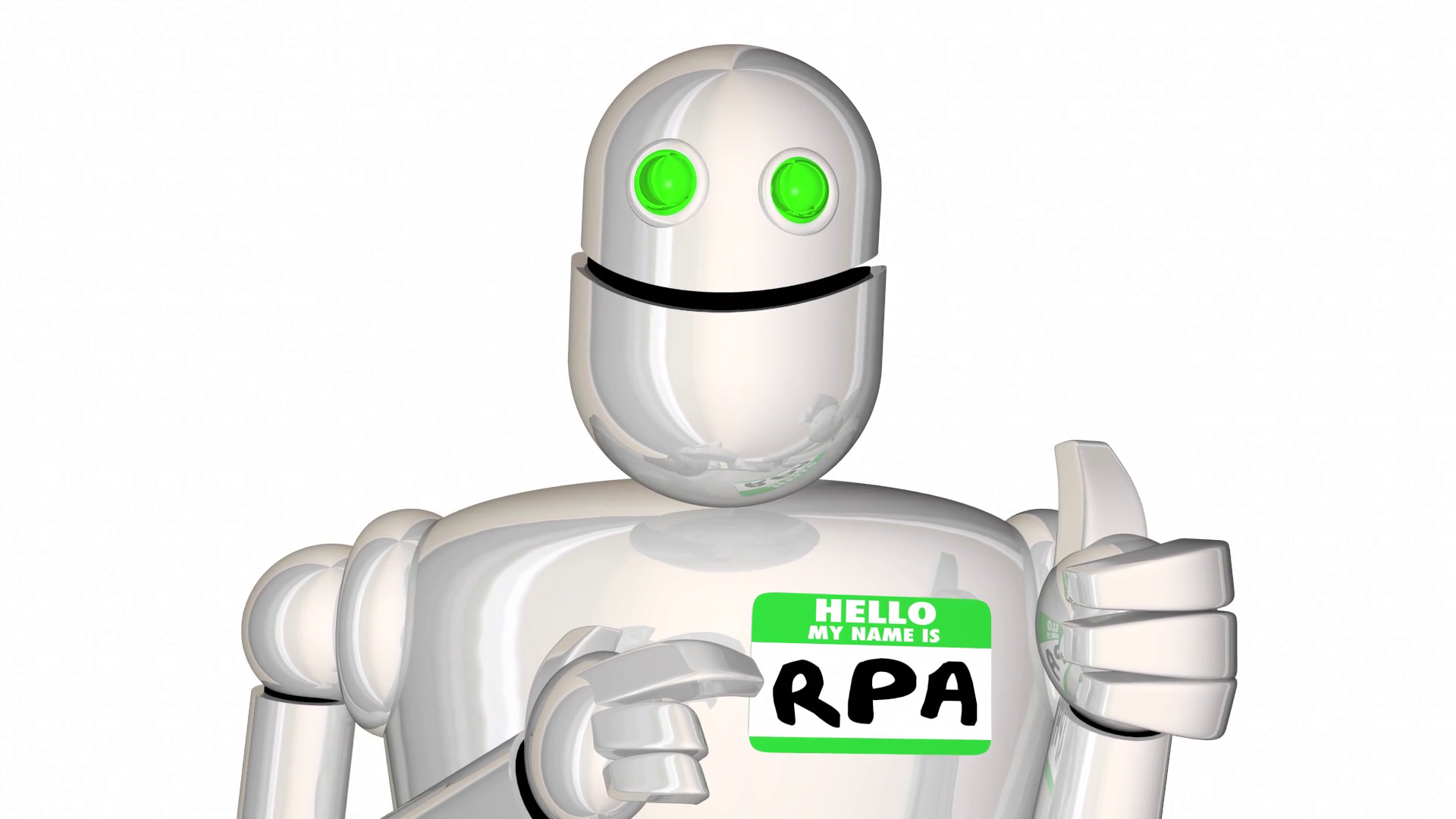 Rpa Robotic Process Automation Android Nametag 3 D Animation Motion ...