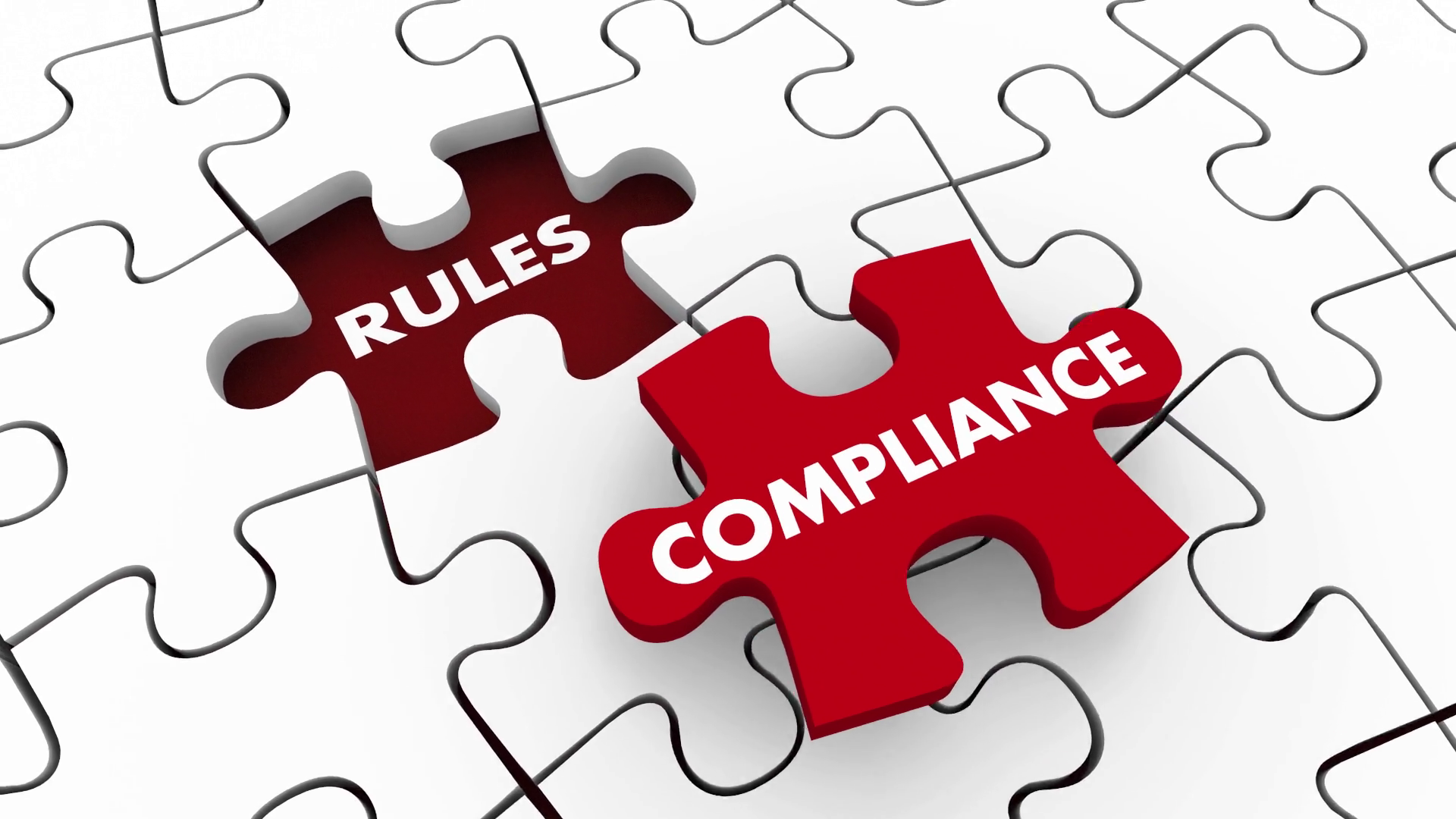 Rules Compliance Following Regulations Compliant Puzzle 3 D Animation Motion Background