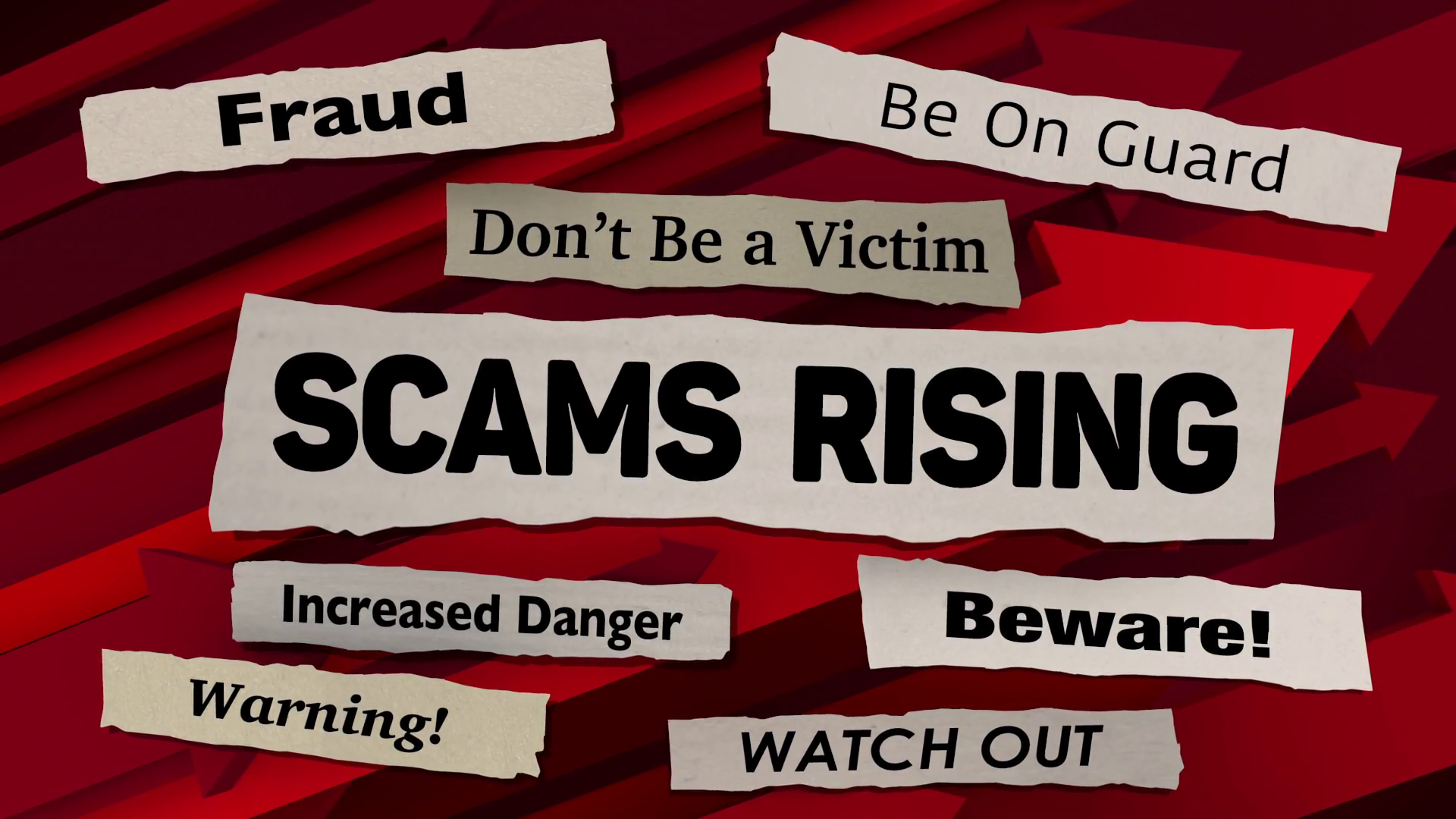 Scams Rising News Headlines Fraud Warning Stock Motion Graphics SBV ...