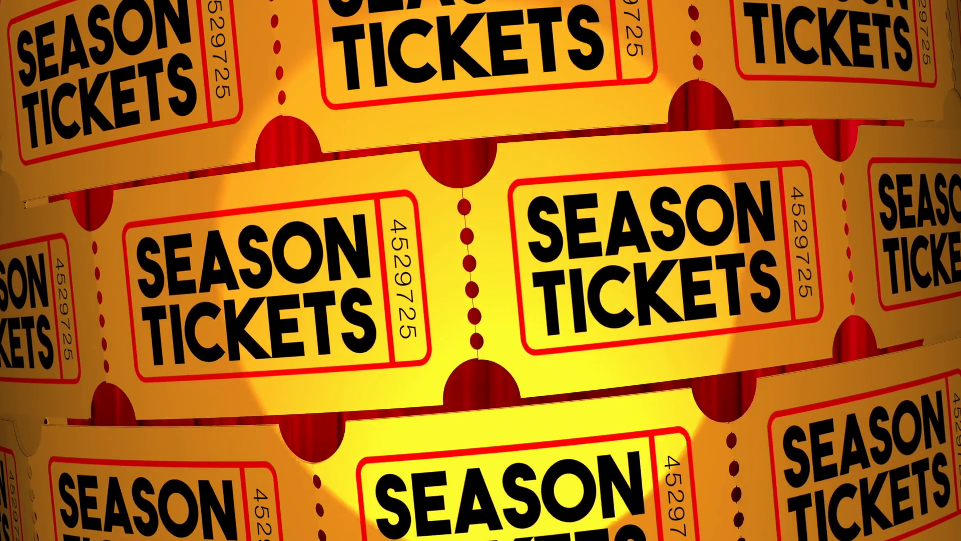 Season Tickets On Stage In Front Of Red Stock Motion Graphics SBV ...