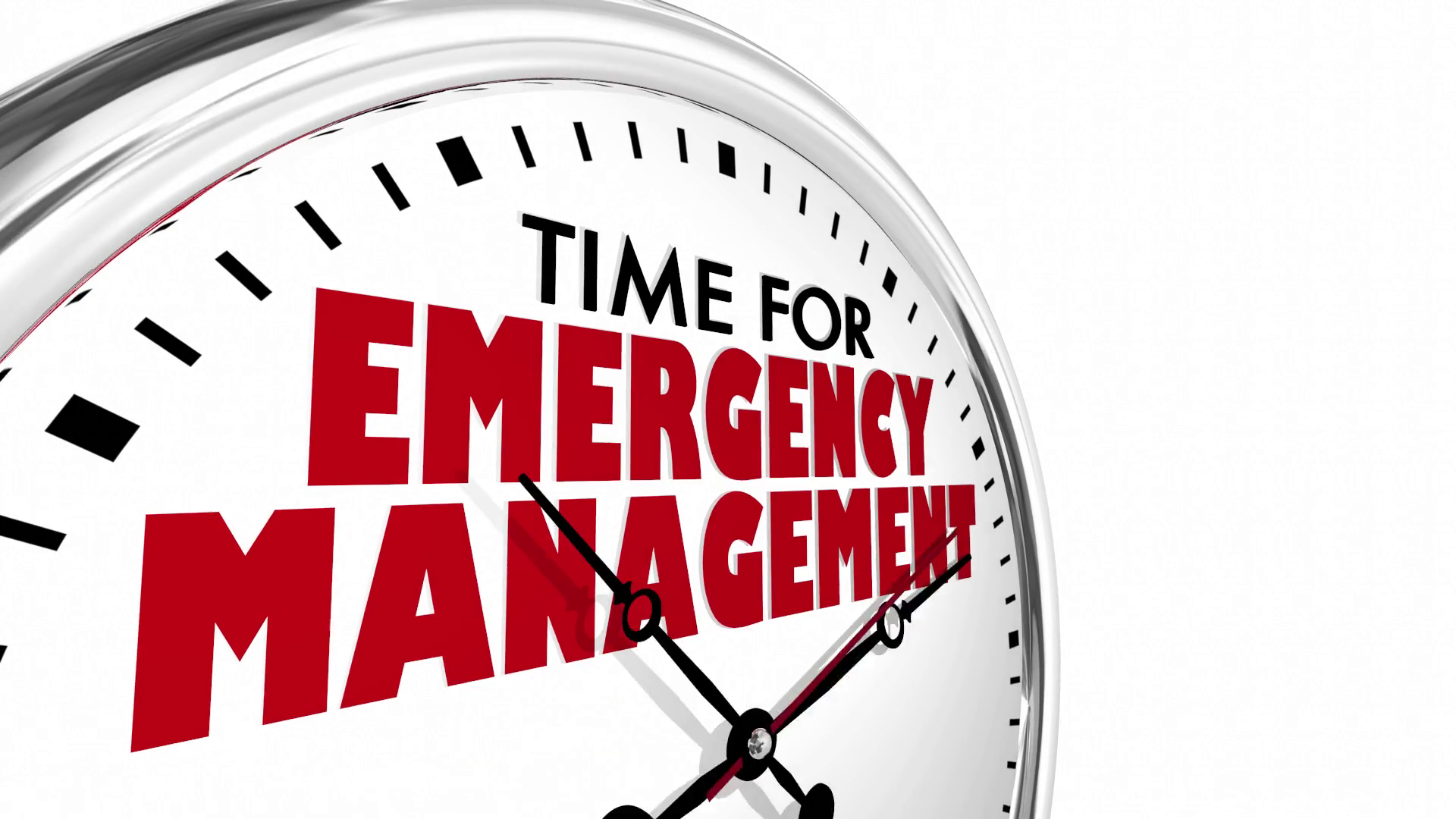 Time For Emergency Management Clock Get Ready 3 D Animation Motion ...