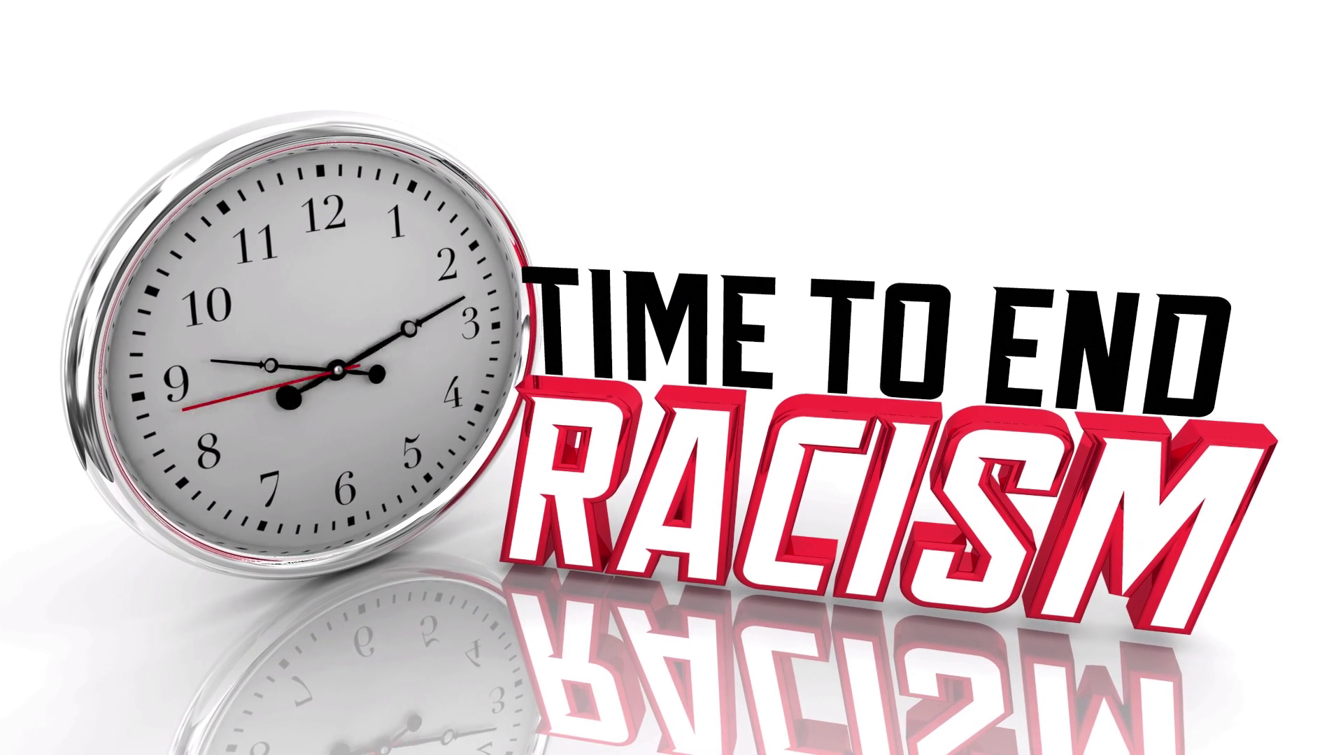 Time To End Racism Clock Stop Unfair Stock Motion Graphics SBV ...