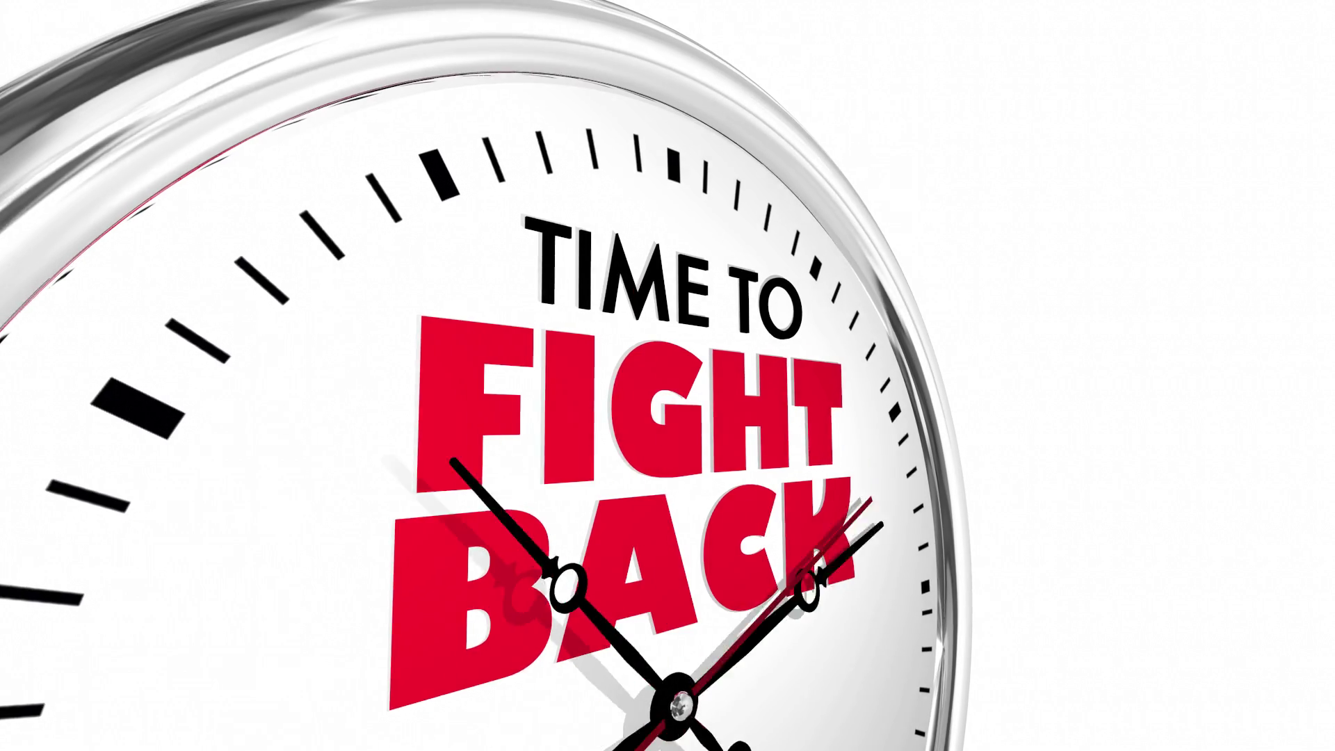 Time To Fight Back Protest Clock Words 3 D Stock Motion Graphics SBV ...