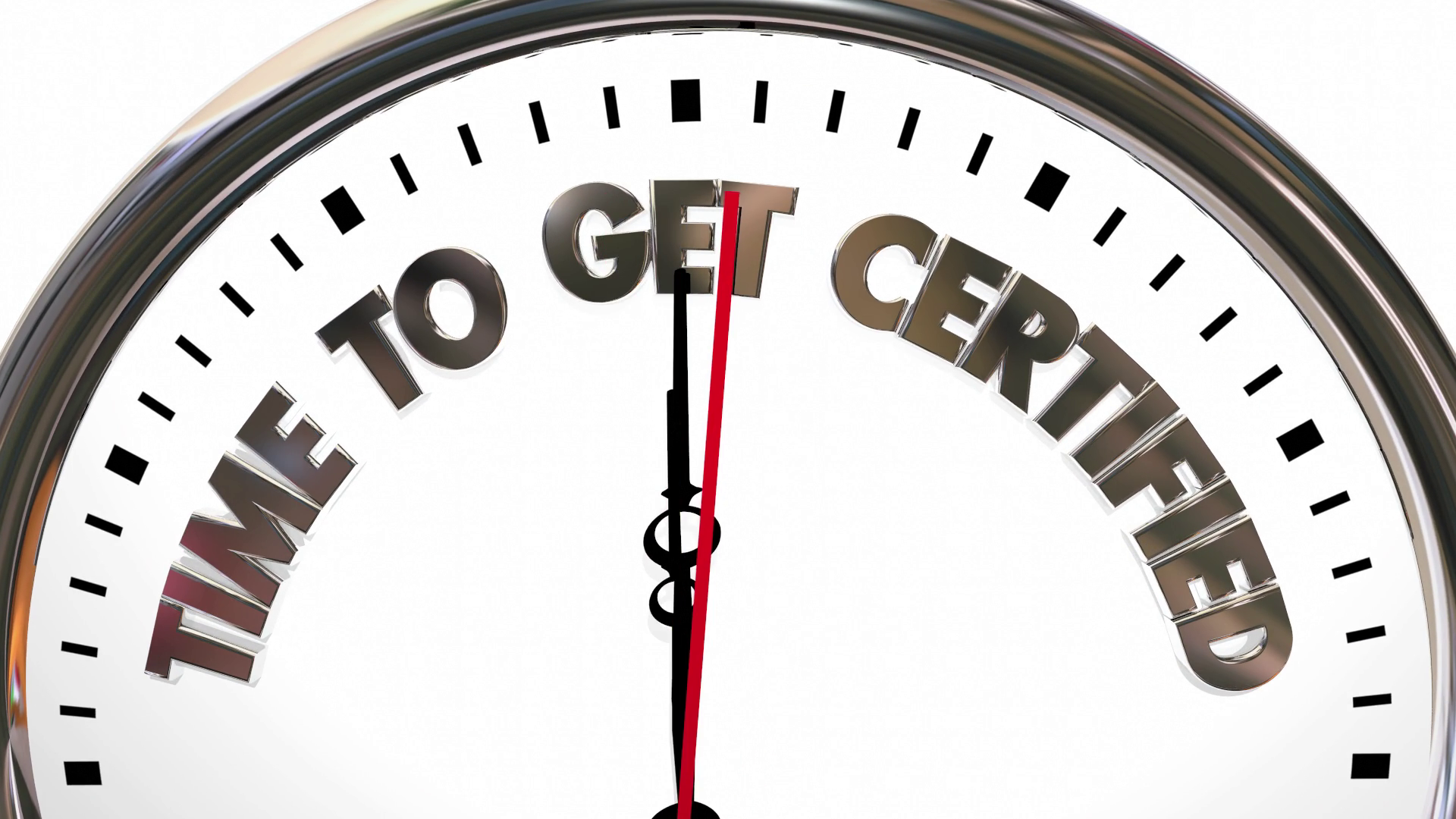 Time To Get Certified Certification License Clock 3 D Animation Motion ...