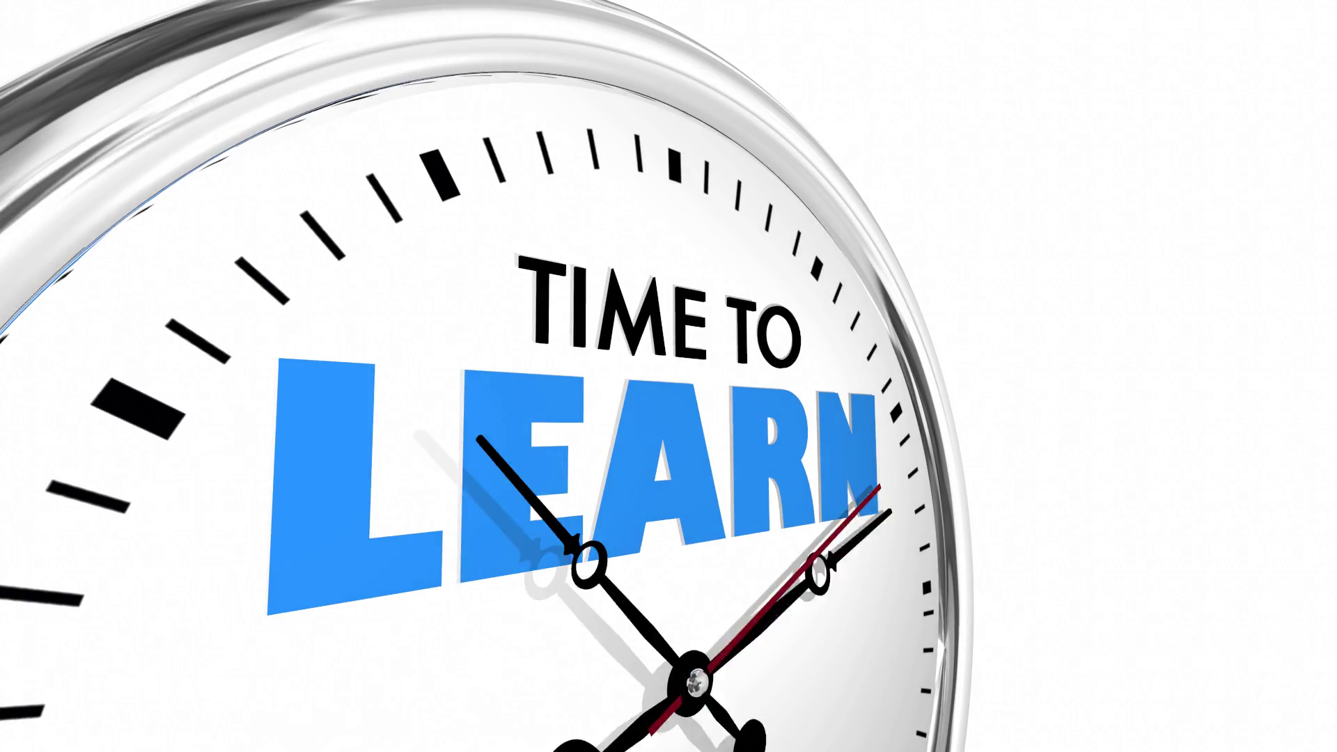 Time To Learn Education School Teach Clock Stock Motion Graphics SBV ...