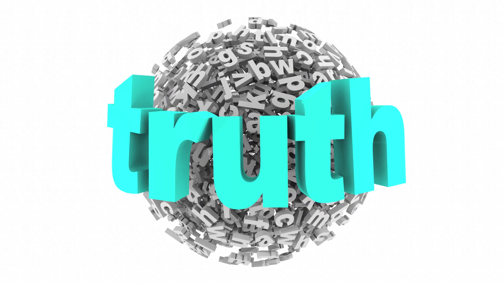 Truth Honest Sincerity Real Facts Letter Sphere 3 D Animation Motion ...
