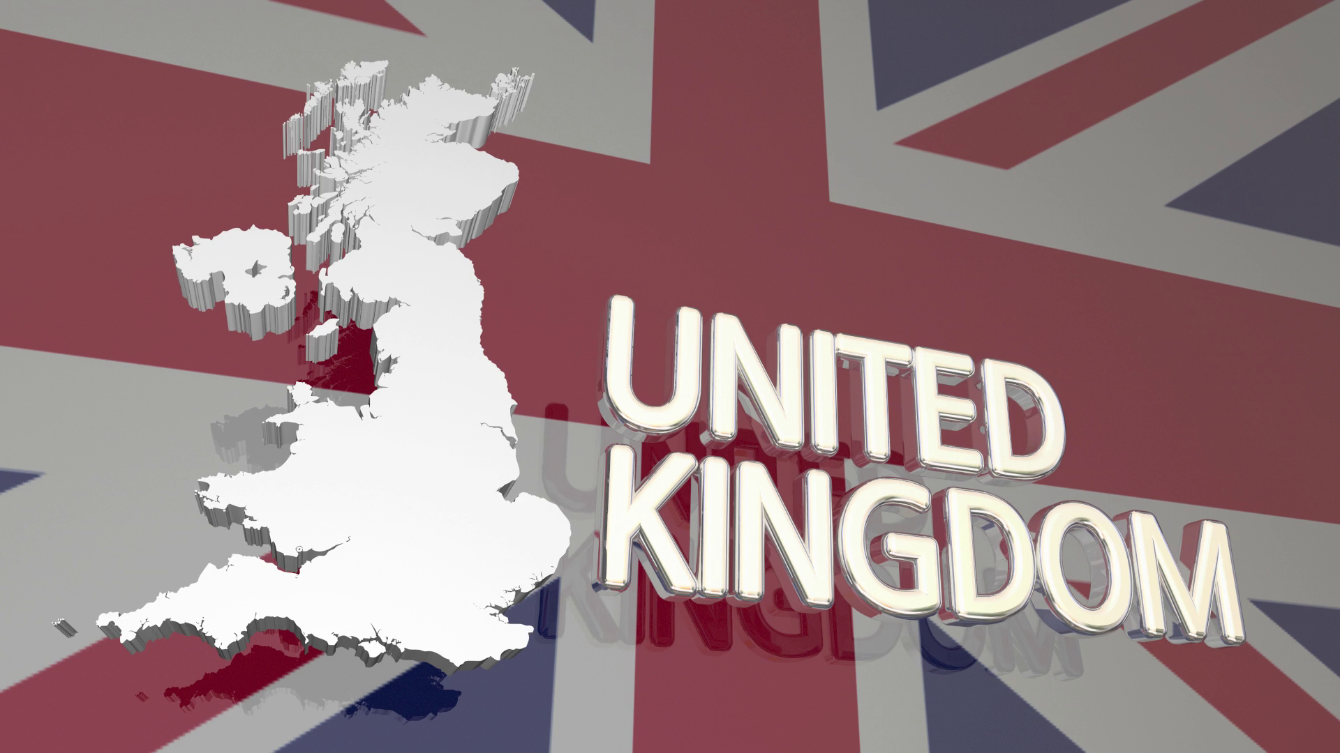 United Kingdom Uk England Great Britain Map Europe 3 D Animation Motion ...