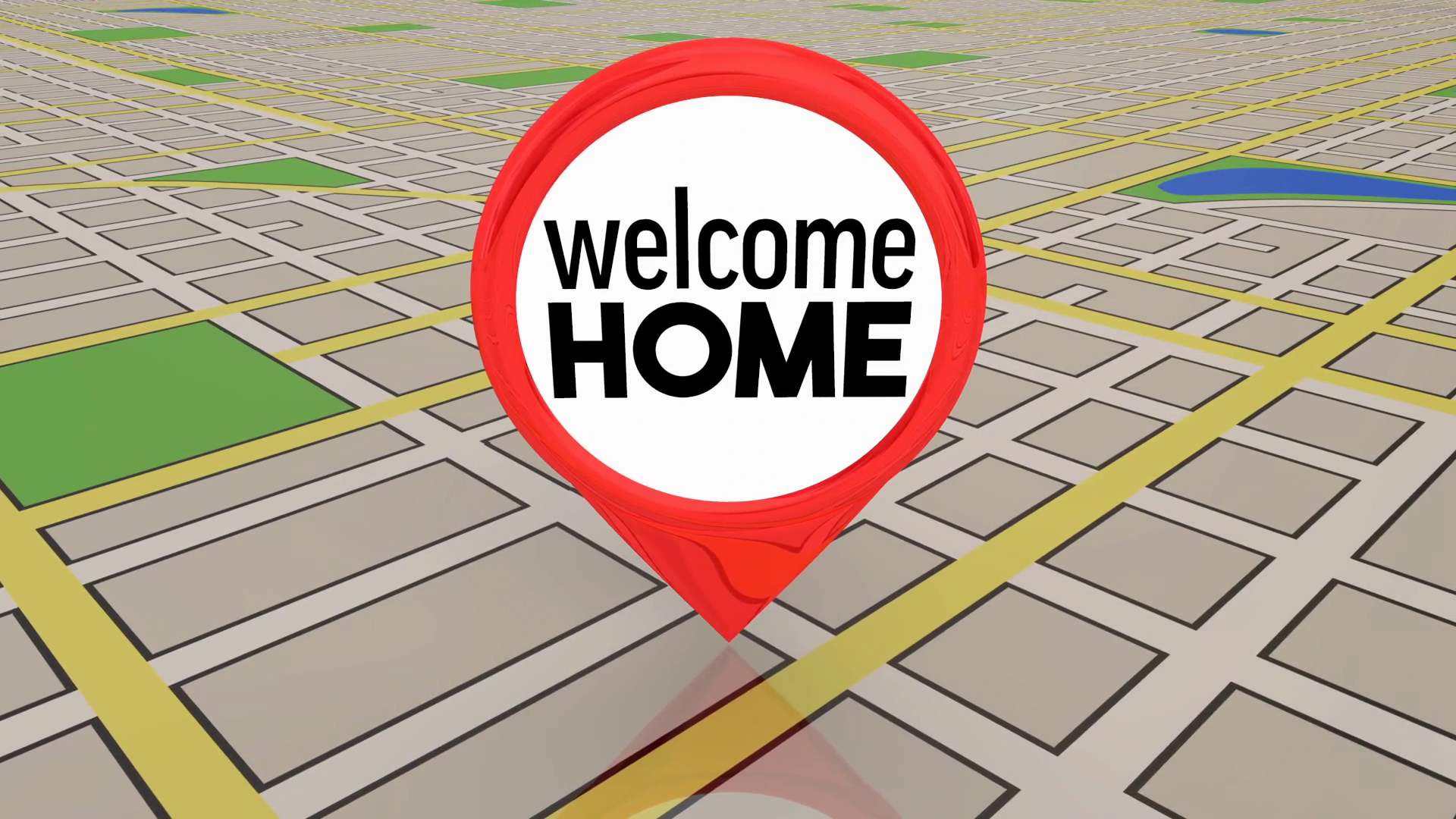 Welcome Home Map Pin New House Location Stock Motion Graphics SBV ...