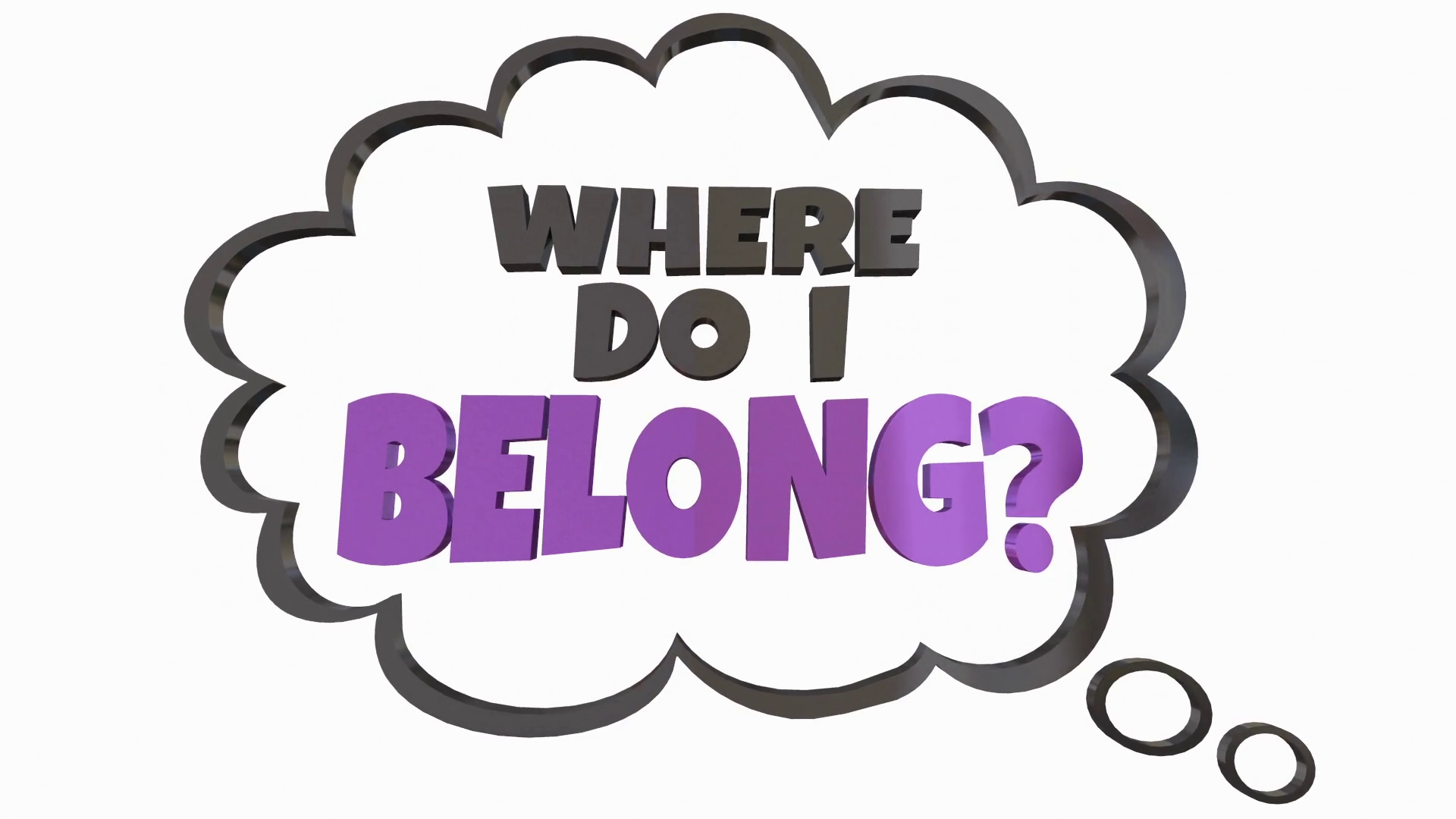 Where Do I Belong Question Thought Bubble Stock Motion Graphics SBV ...