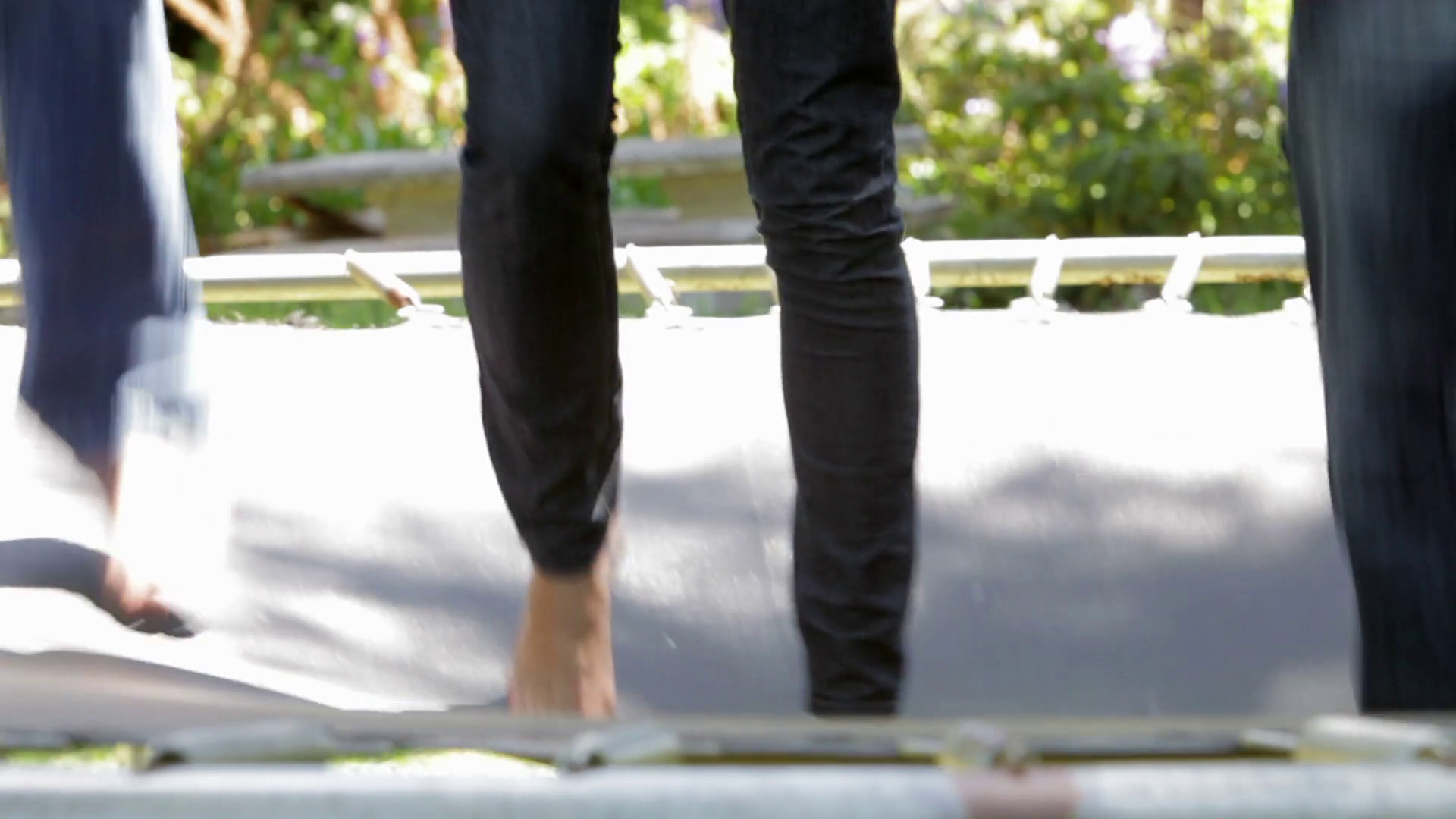 Close Up Of Children's Feet Jumping On Stock Footage SBV-301749577 ...