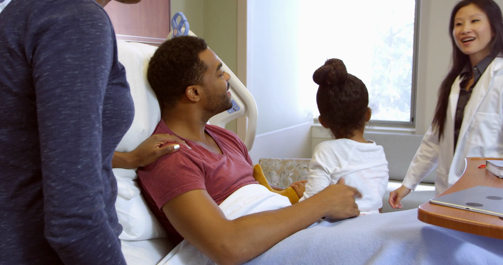 Doctor Visits Patient Family In Hospital Stock Footage SBV-307707855 ...