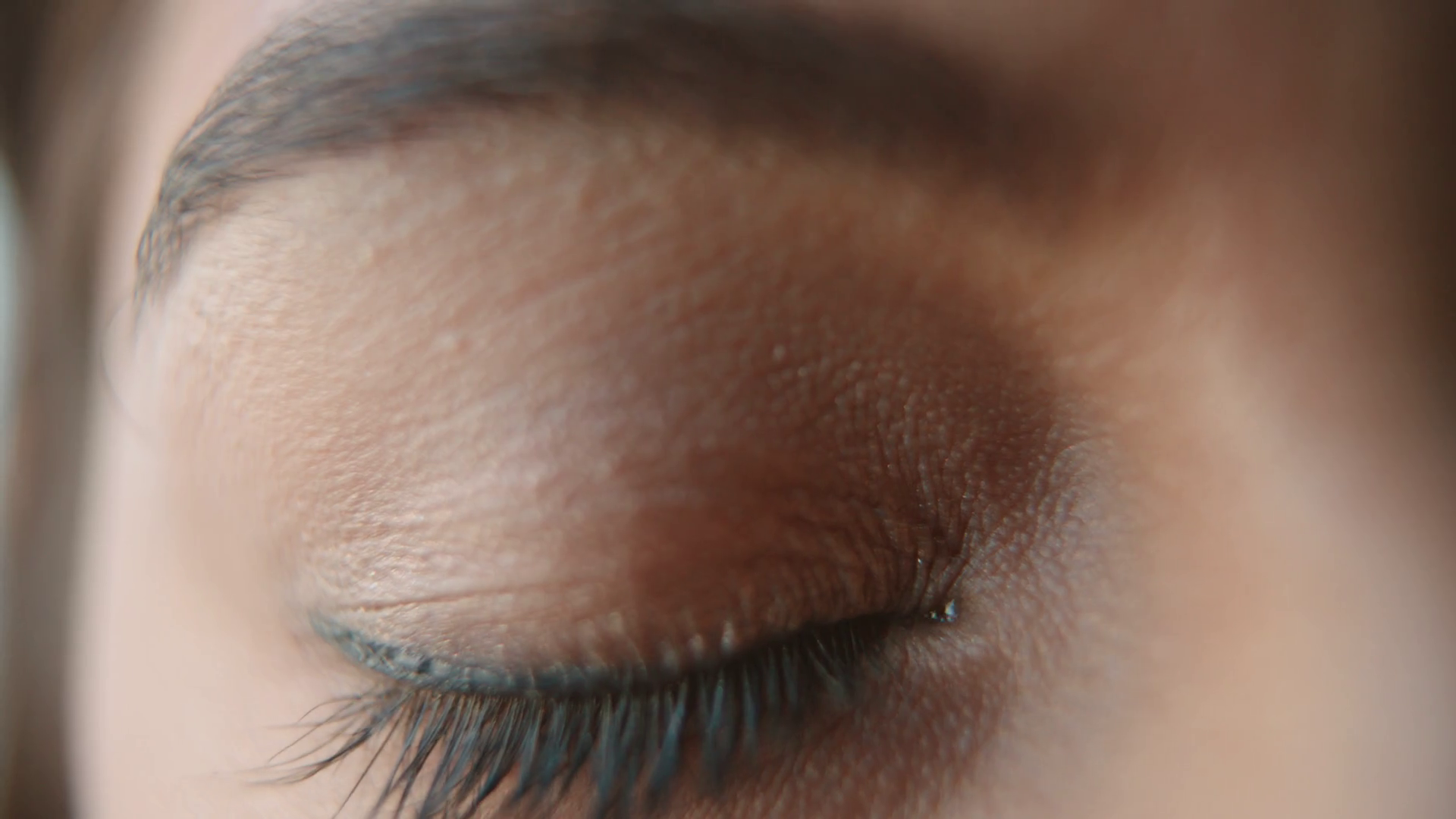 Extreme Close Up Of Womans Brown Eye Opening Stock Footage SBV ...