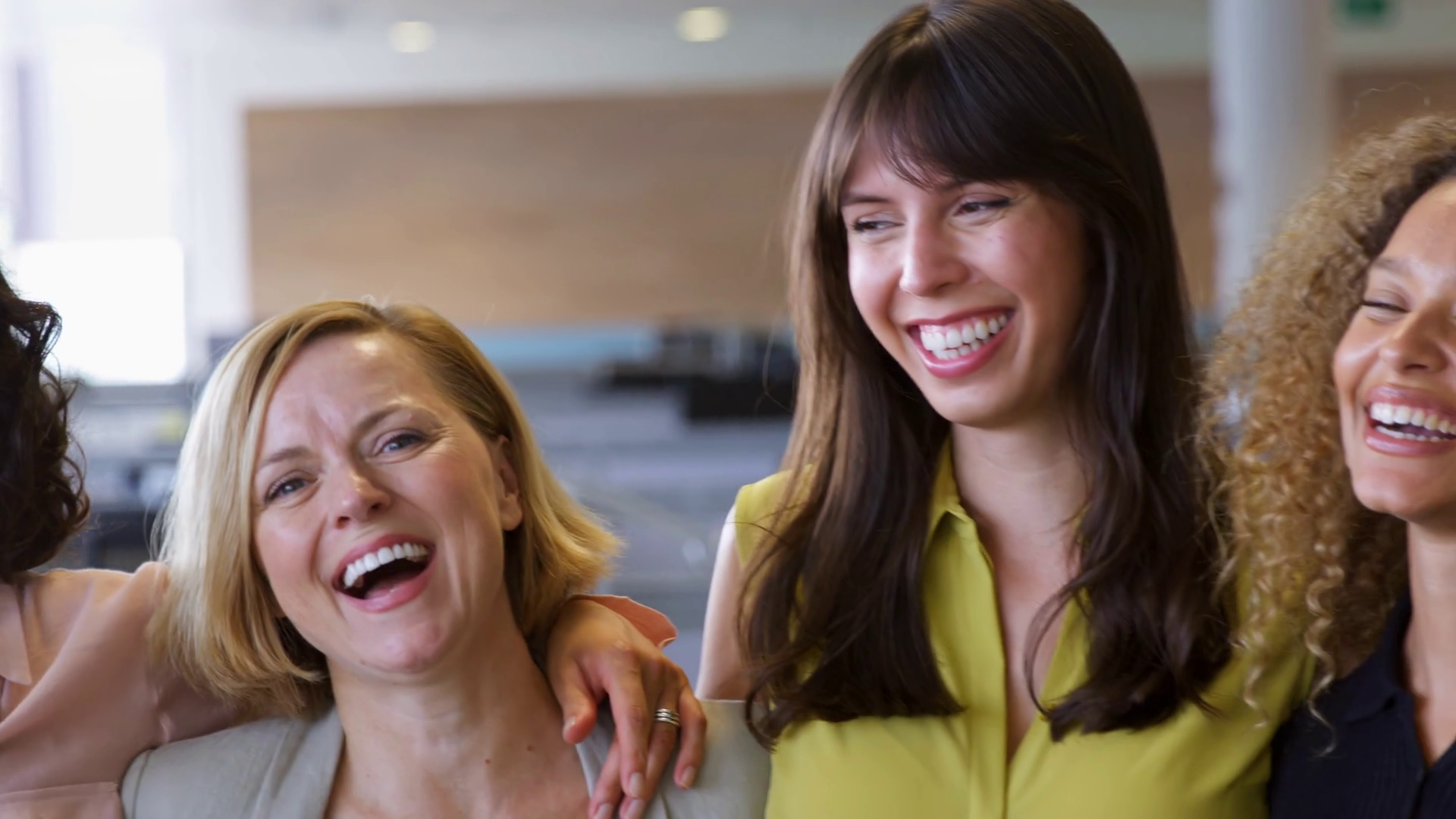 Portrait Of Smiling Female Business Team Stock Footage SBV-352659918 ...