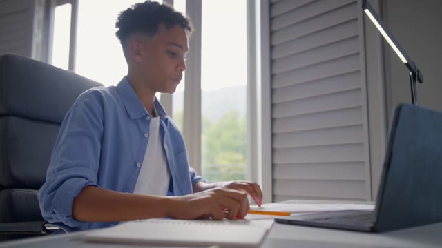 Pupil Struggle To Write An Answer Stock Footage: Royalty-Free Video ...