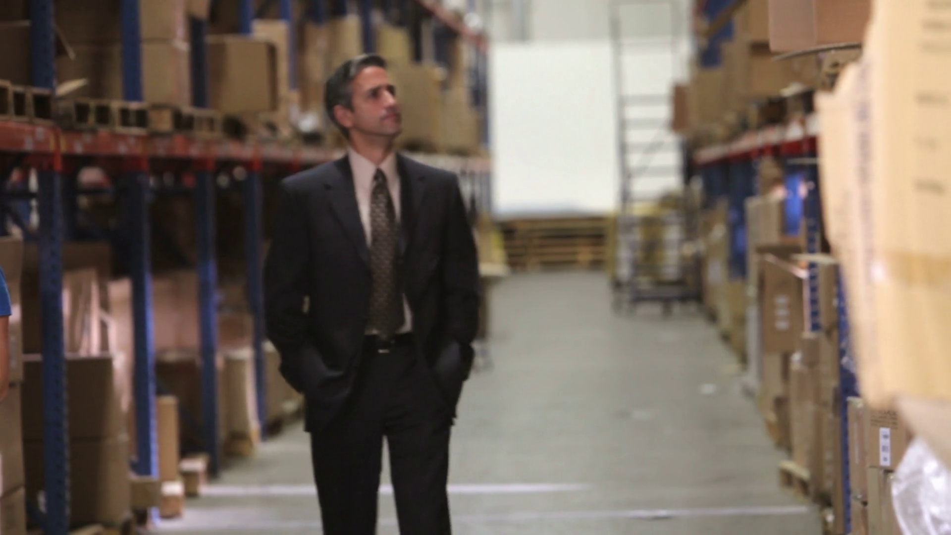 Manager Worker Checking Goods In Warehouse Stock Footage SBV-301686013 ...