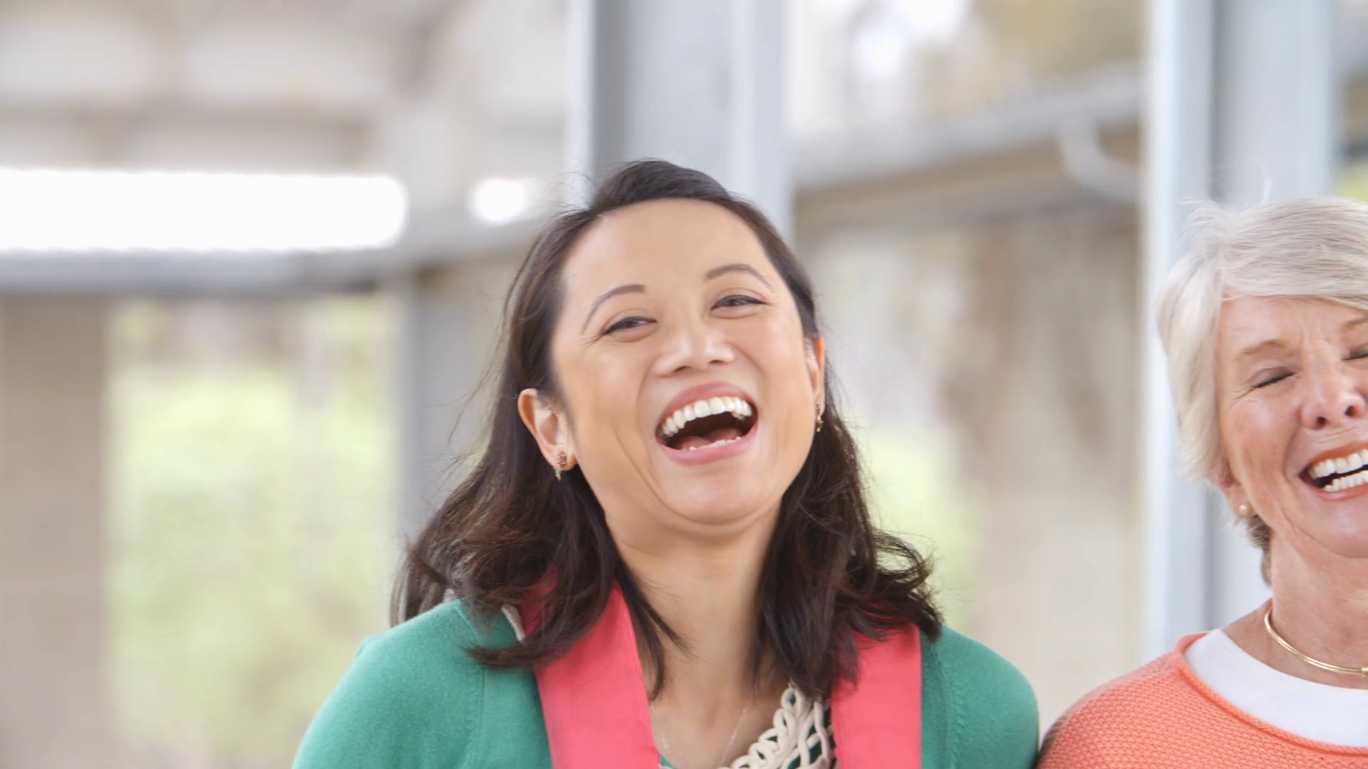 Panning Shot Of Laughing Teachers School Stock Footage SBV-307698196 ...