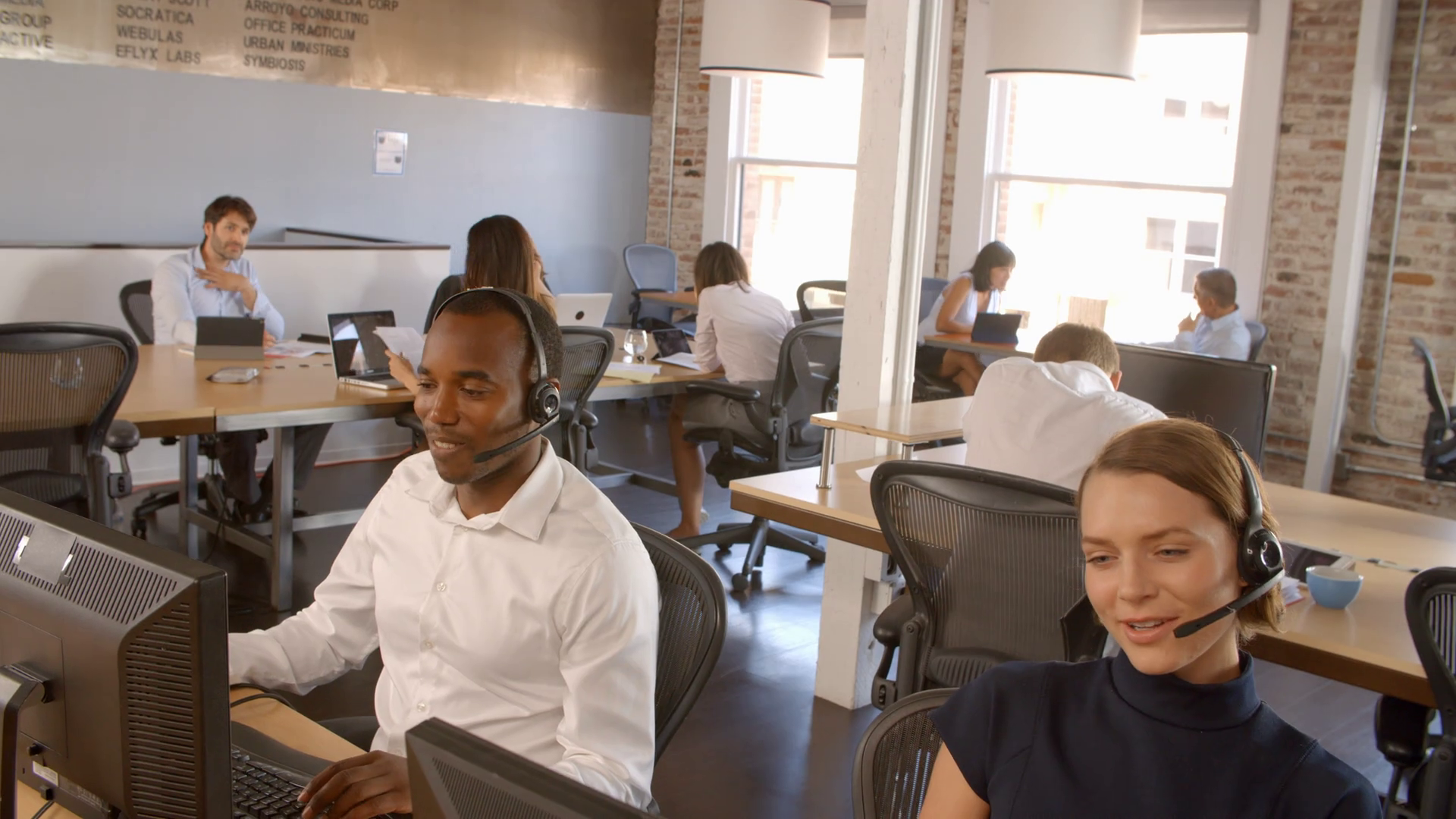 Slow Motion Shot Of Staff In Customer Stock Footage SBV-310881175 ...