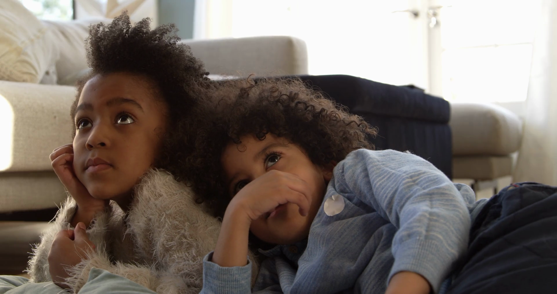Two Children Watching Television At Home Stock Footage SBV-309151425 ...