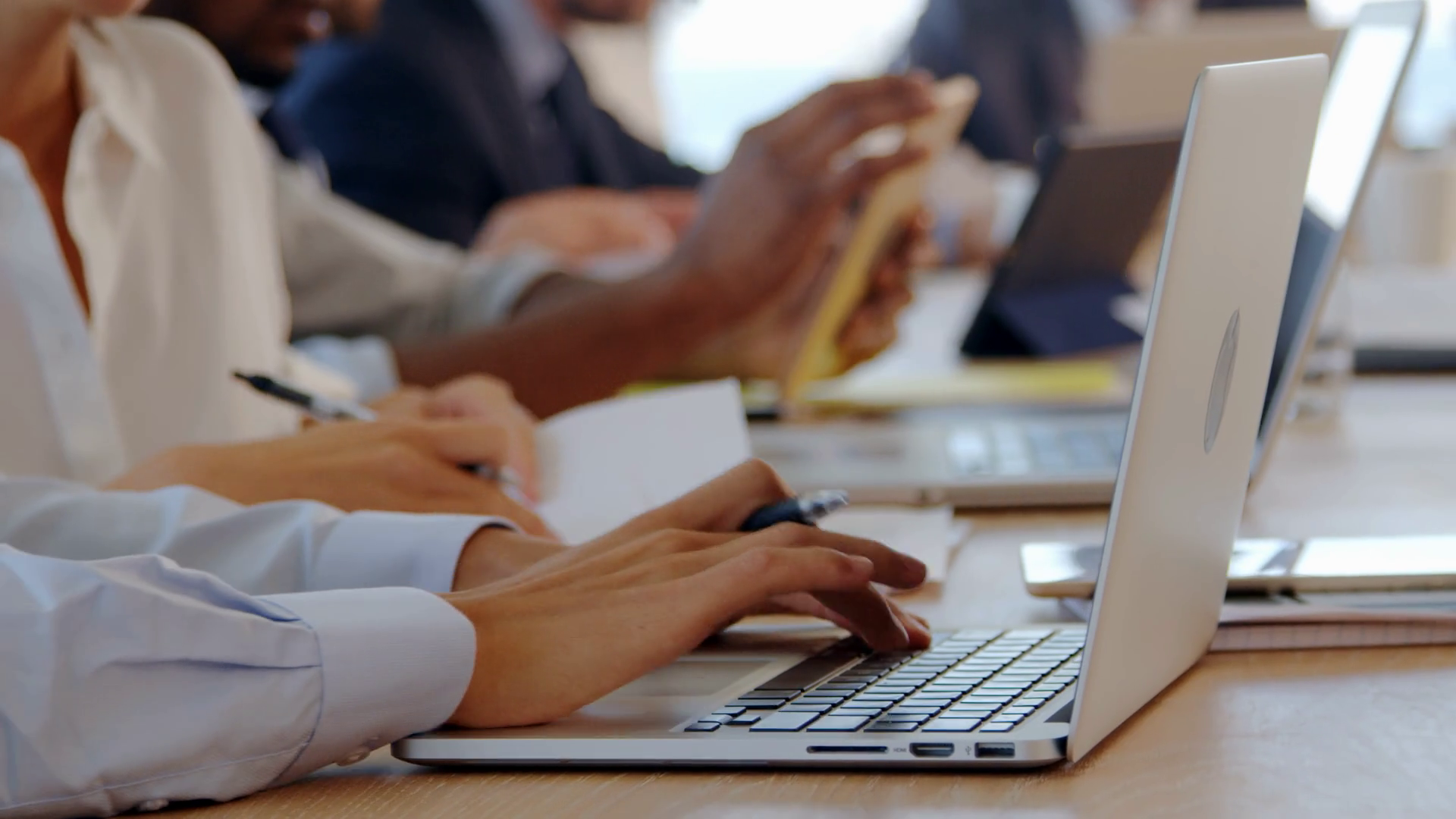 Close Up Of Hands Using Laptop During Stock Footage SBV-316593088 ...