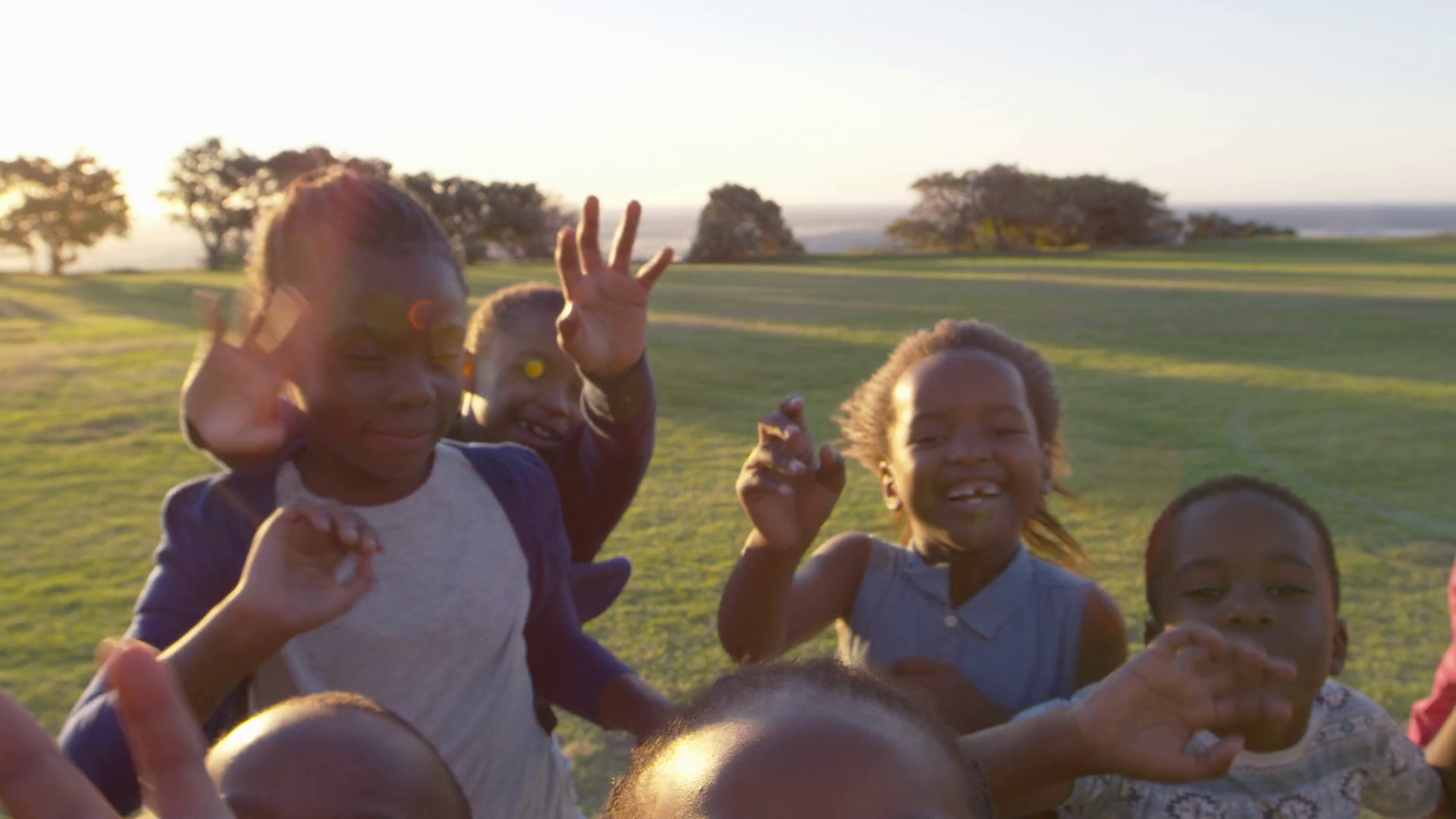 Elementary School Kids Waving To Camera Stock Footage SBV-316622268 ...