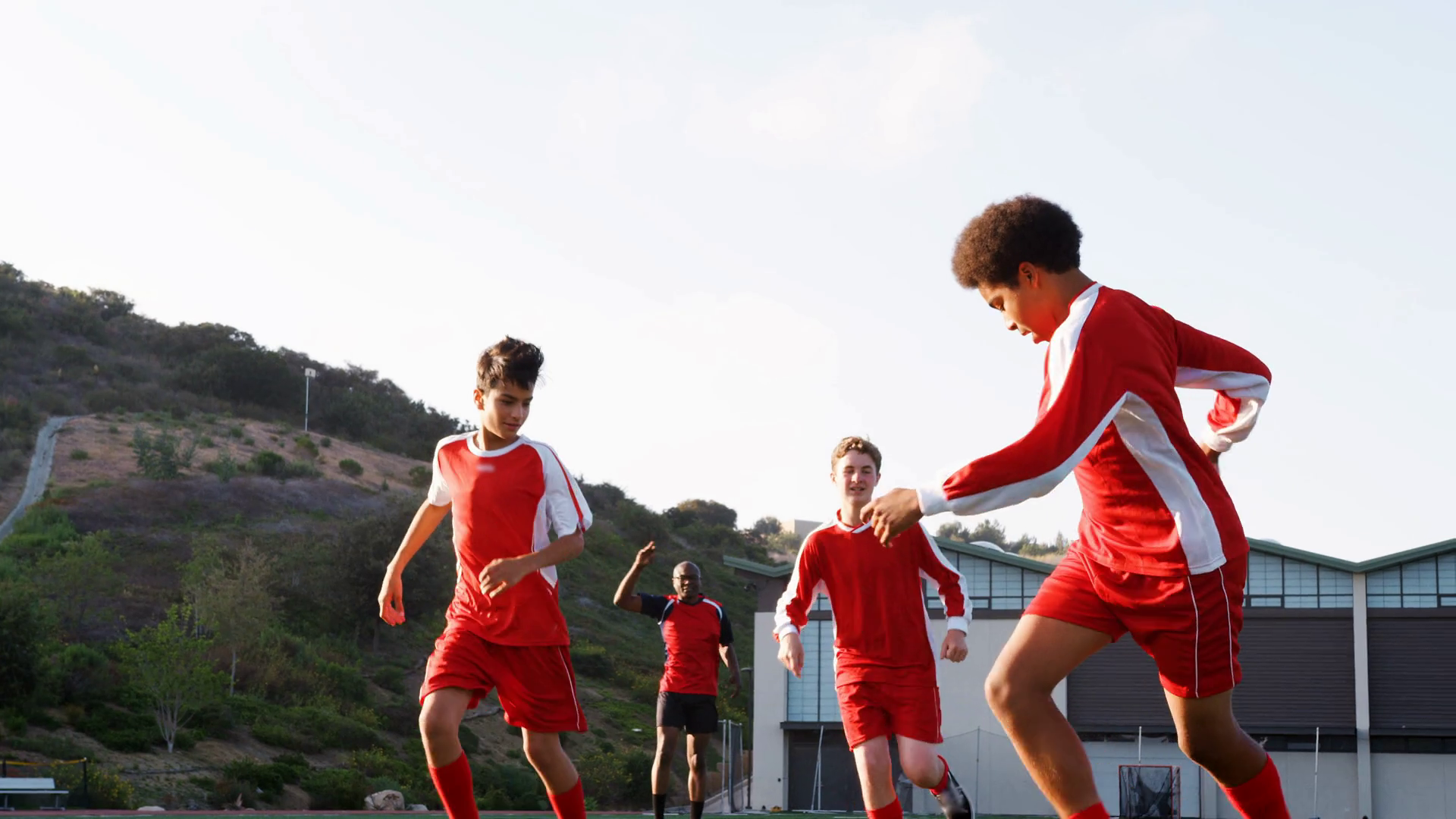 Group Of Male High School Students With Stock Footage SBV-327935186 ...