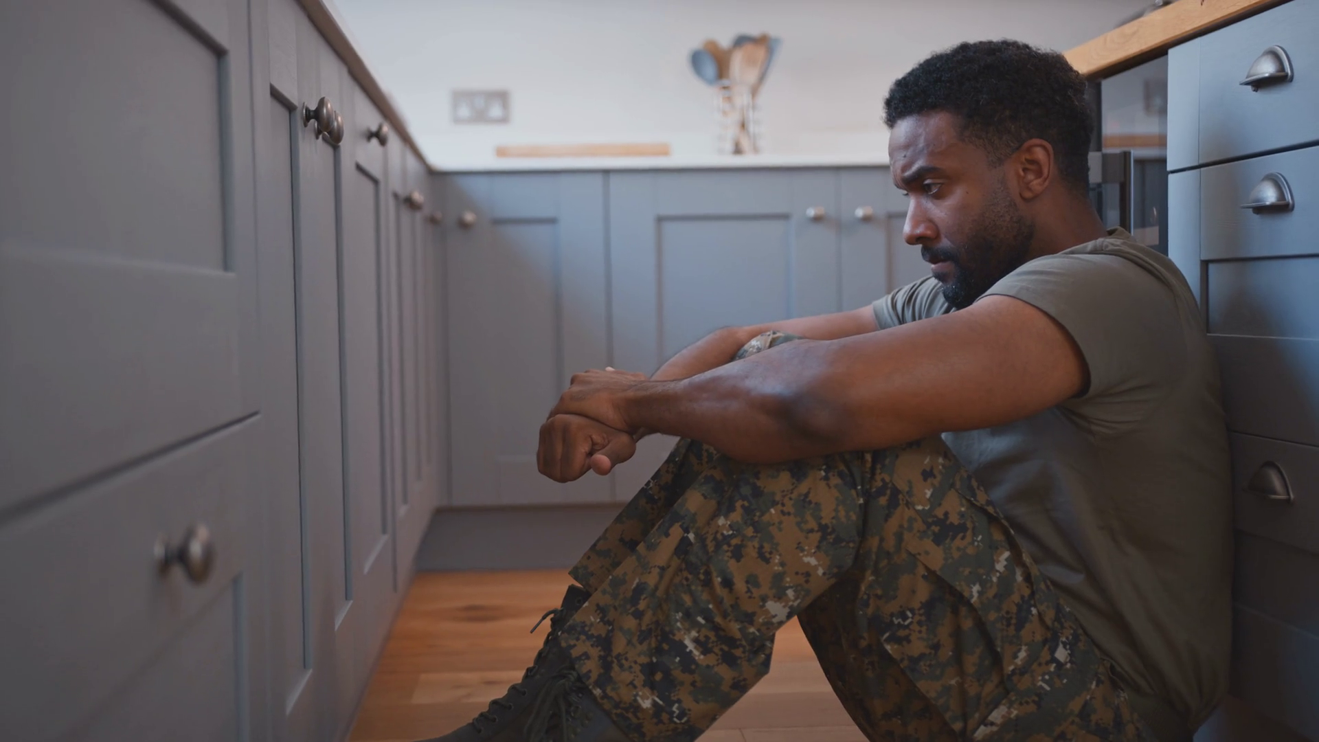 Depressed Male Soldier In Uniform Suffering Stock Footage SBV-348457056 ...