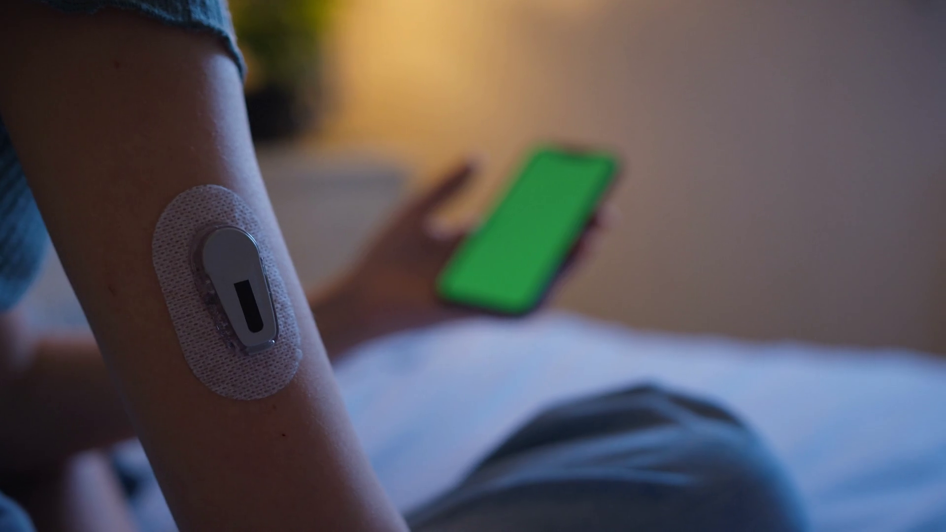 Close Up Of Diabetic Girl Sitting On Bed At Stock Footage SBV-348709092 ...