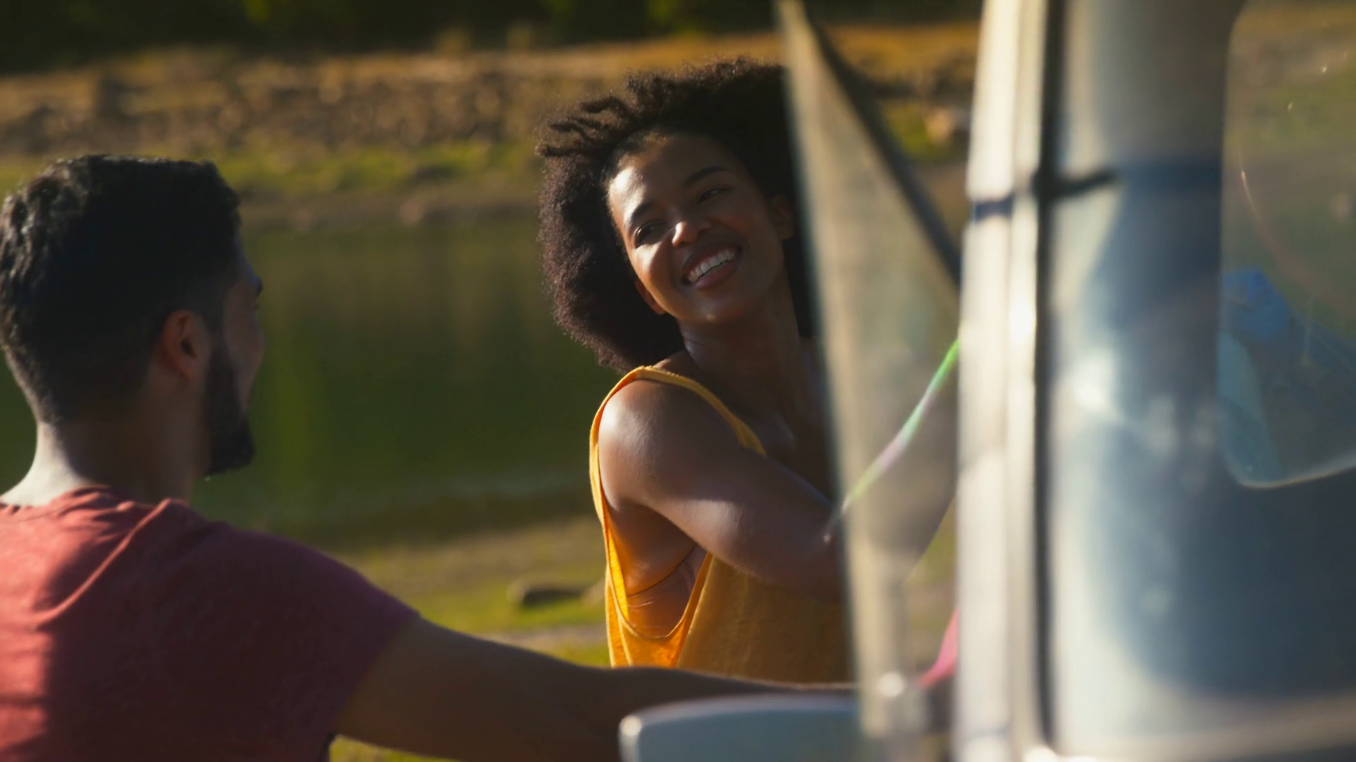 Couple Unloading Backpacks From Pick Up Stock Footage SBV-347504955 ...