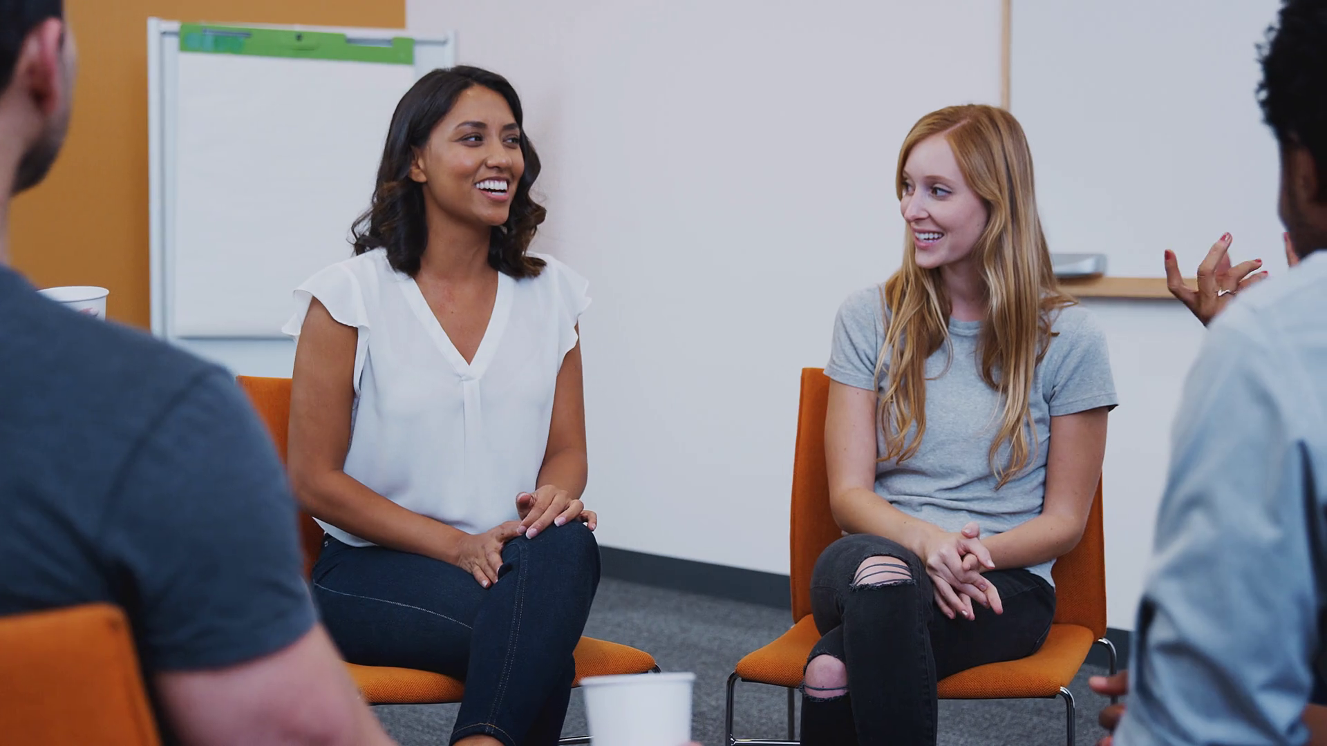 Multi-cultural Group Of Men Women Offering Stock Footage SBV-338238538 ...