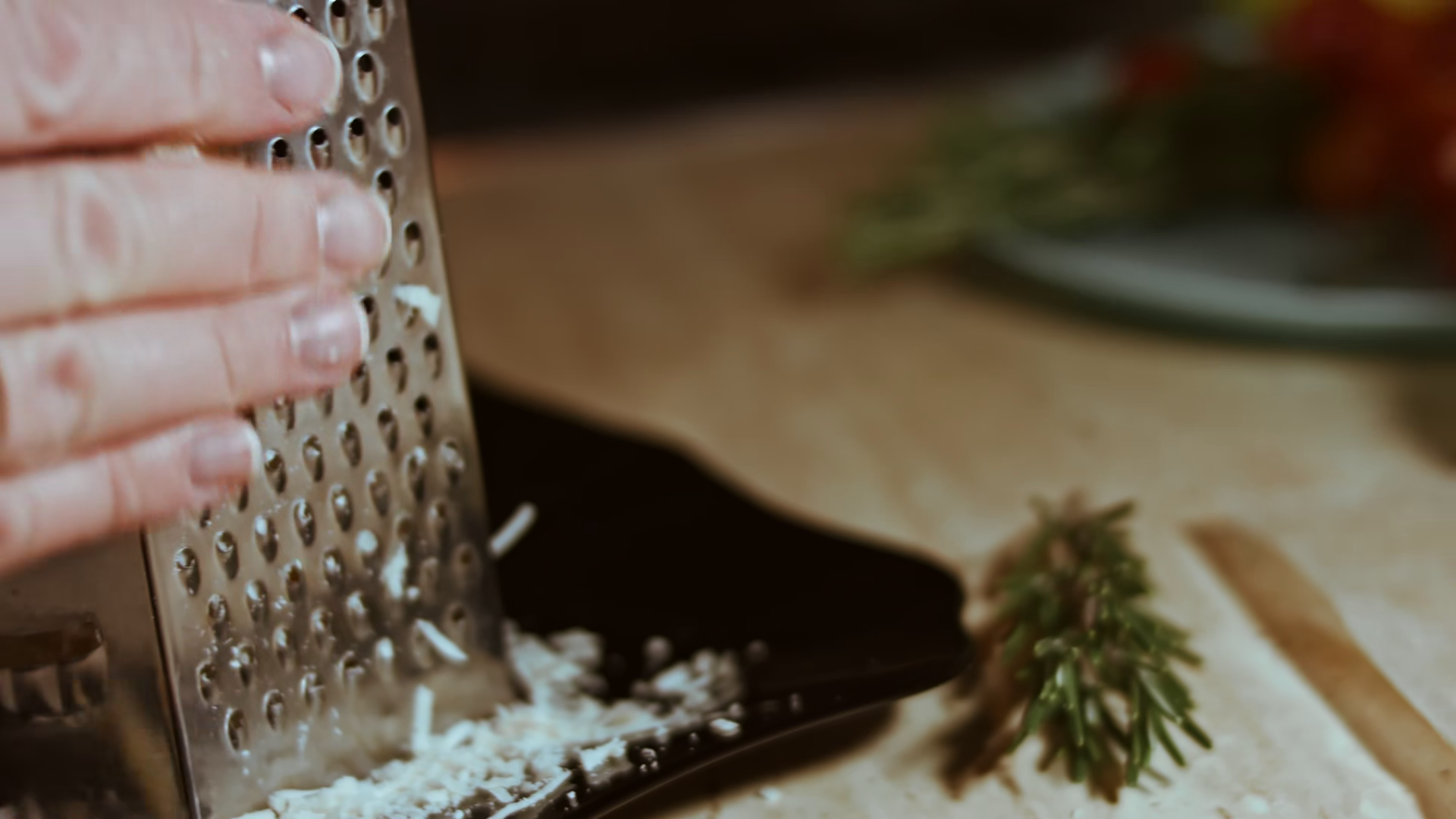 Grating Parmesan Cheese On Table Full Of Stock Footage SBV-353513551 ...