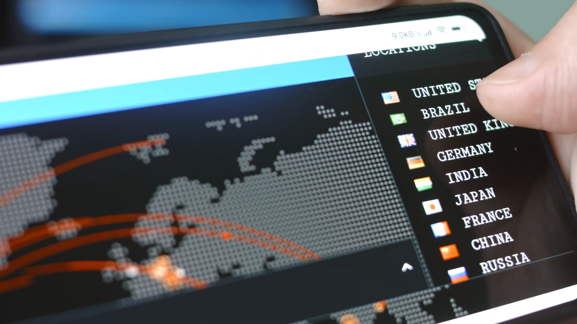 Viewing List Of Locations Cyber Attack Stock Footage SBV-353673564 ...