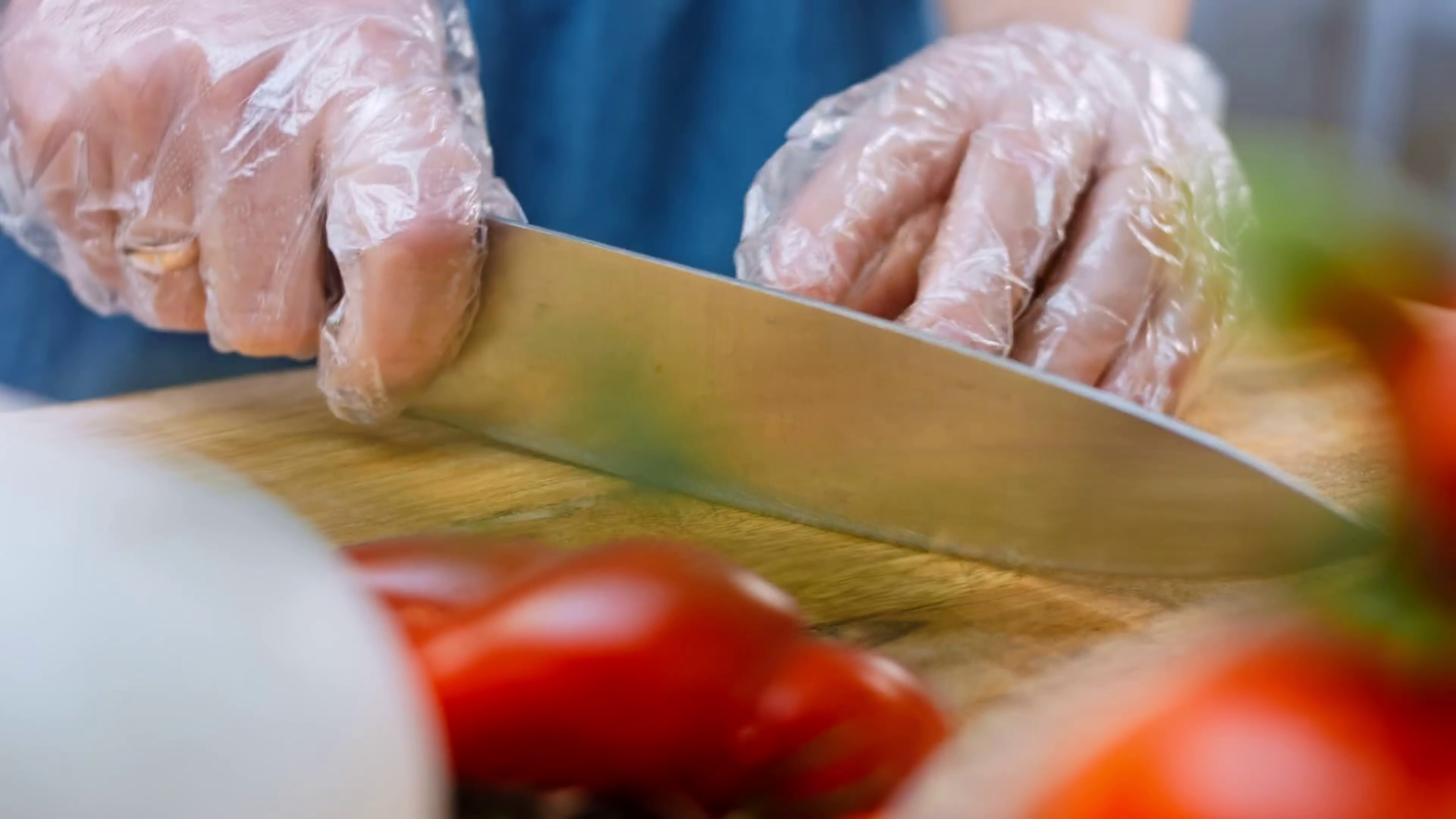 Garlic Smashing On Wooden Cutting Plate In Stock Footage SBV-347209786 ...