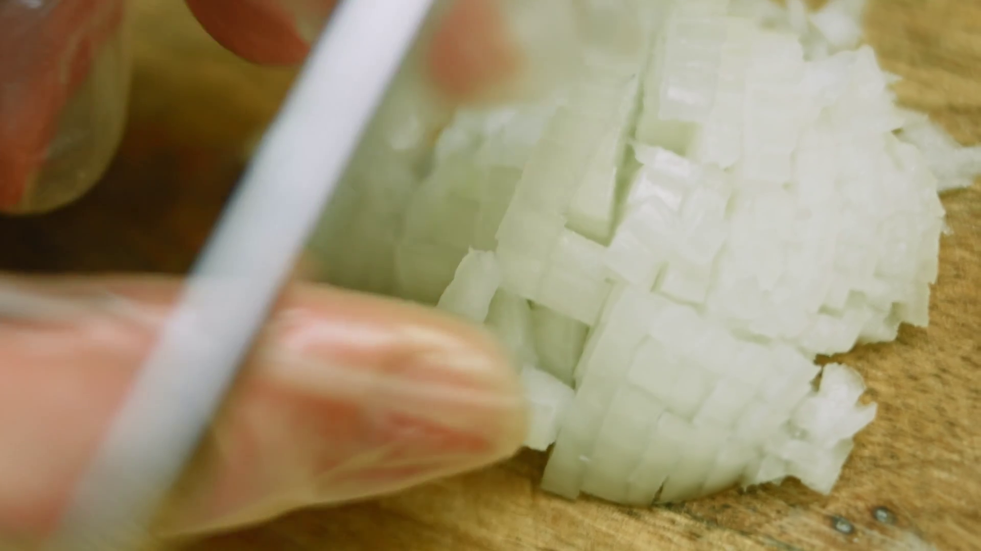 Finely Chop Onion Macro Shooting Stock Footage SBV-347218005 - Storyblocks