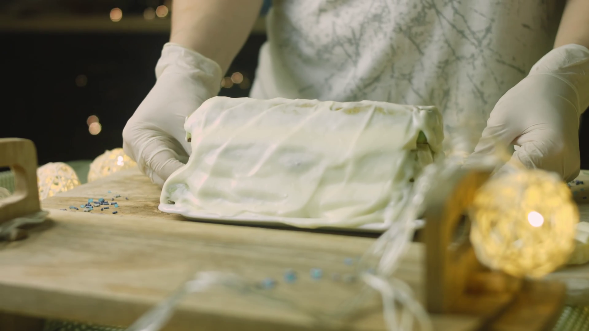 Grease Chorizo With Sour Cream Green Dough Stock Footage SBV-347218795 ...
