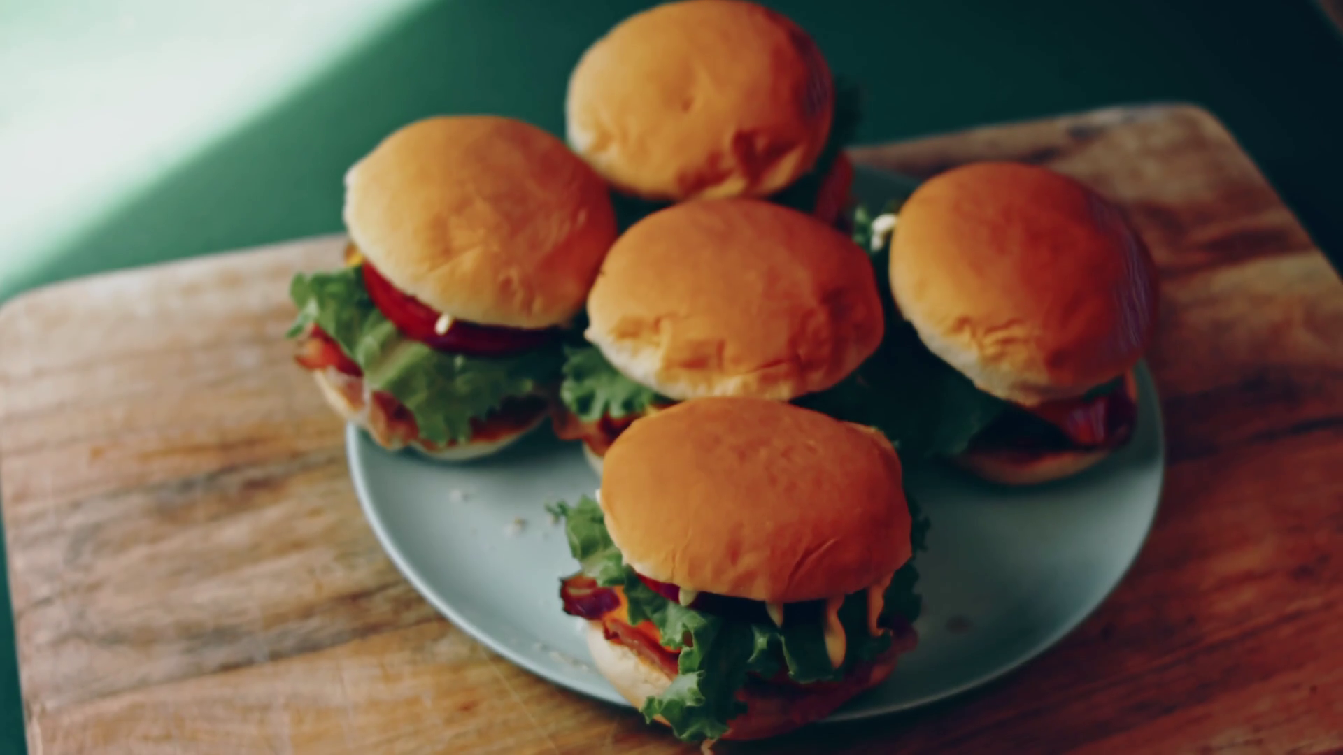 Process Of Preparing Classic American Burger Stock Footage SBV ...