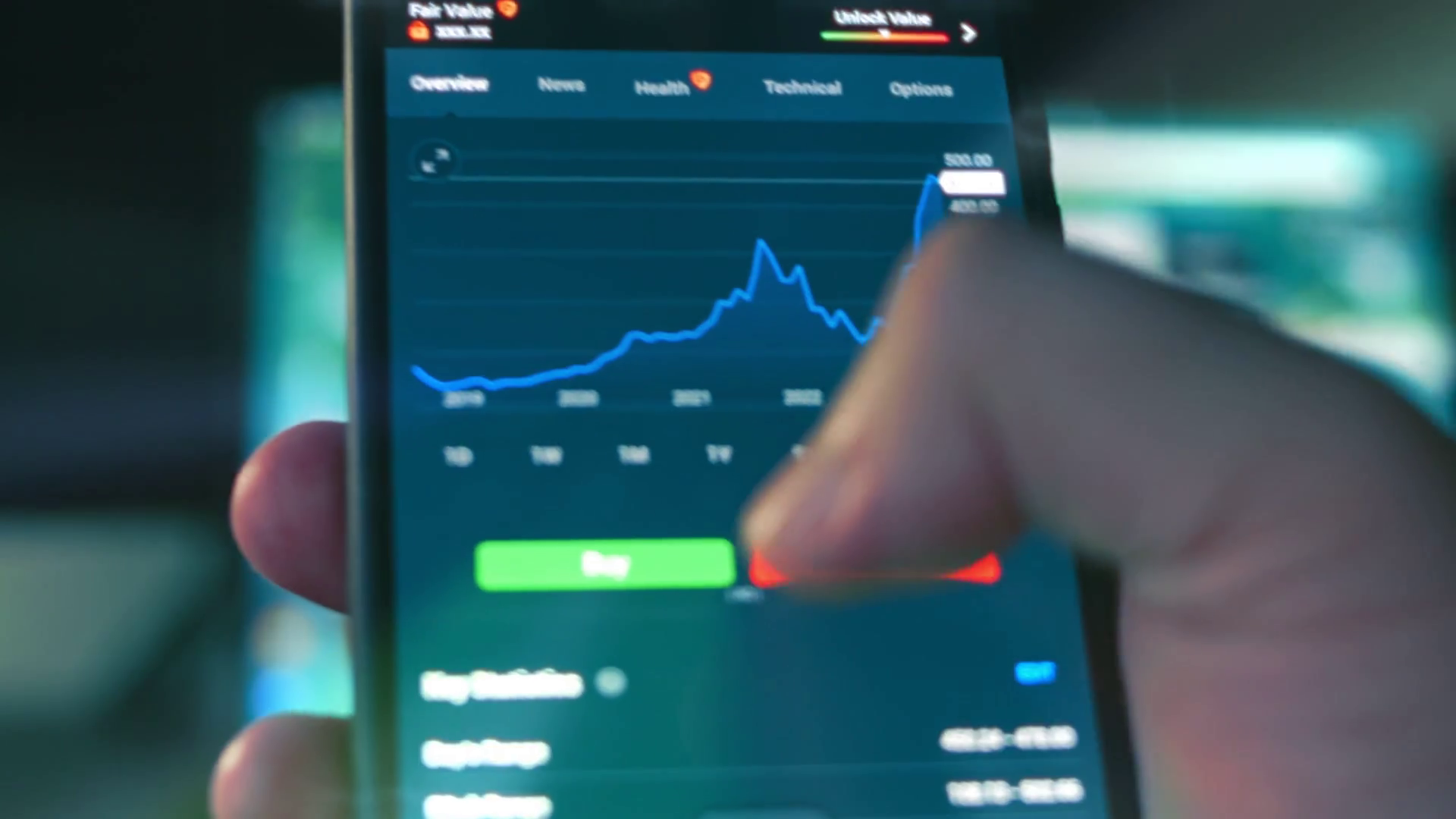 Stock Market Chart On Mobile Phone Screen Stock Footage SBV-348466665 ...