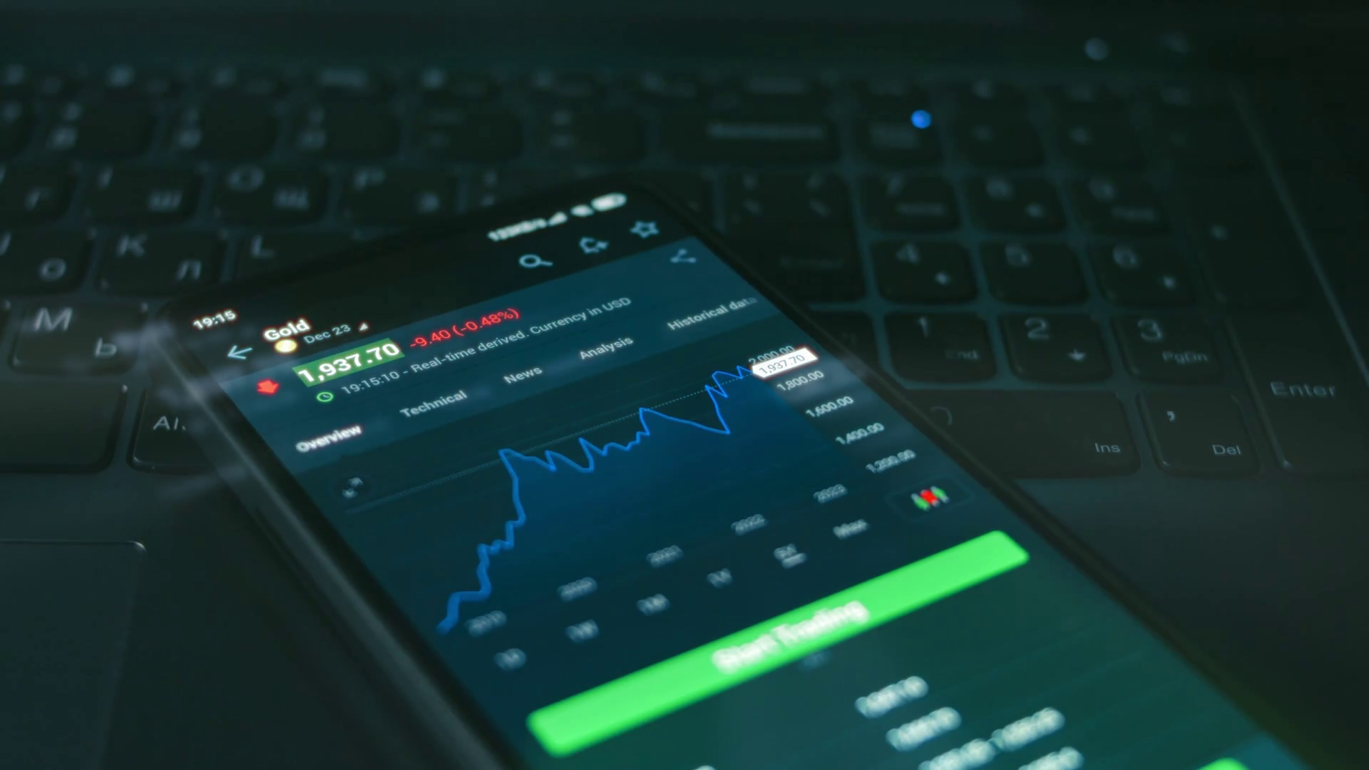 Stock Market Chart On Mobile Phone Screen Stock Footage SBV-348466788 ...