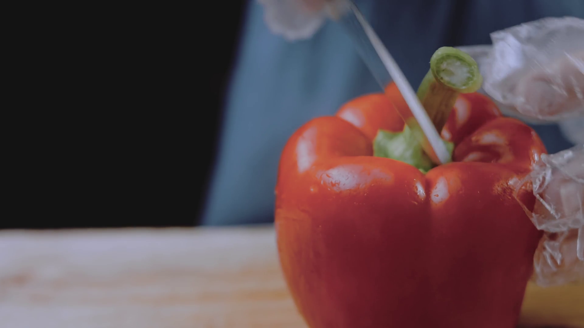 Front View Of Young Chef Cutting Red Pepper Stock Footage SBV-348510123 ...