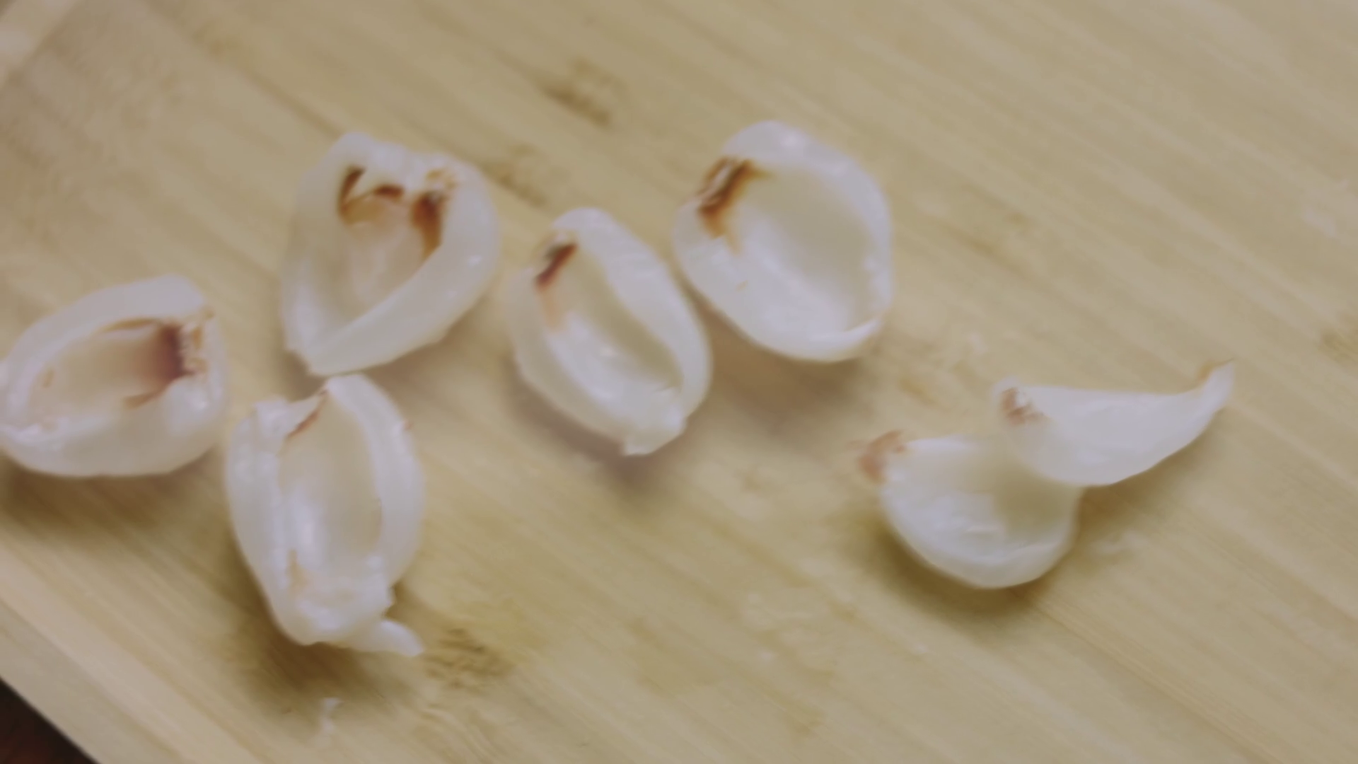 Peeled Litchi Fruits Cut Into Halves With Stock Footage SBV-348725666 ...