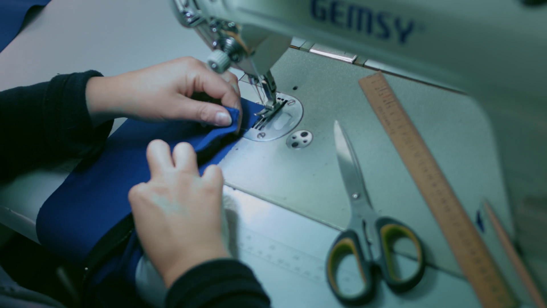 People With Disabilities Sew Specialized Stock Footage SBV-347215666 ...