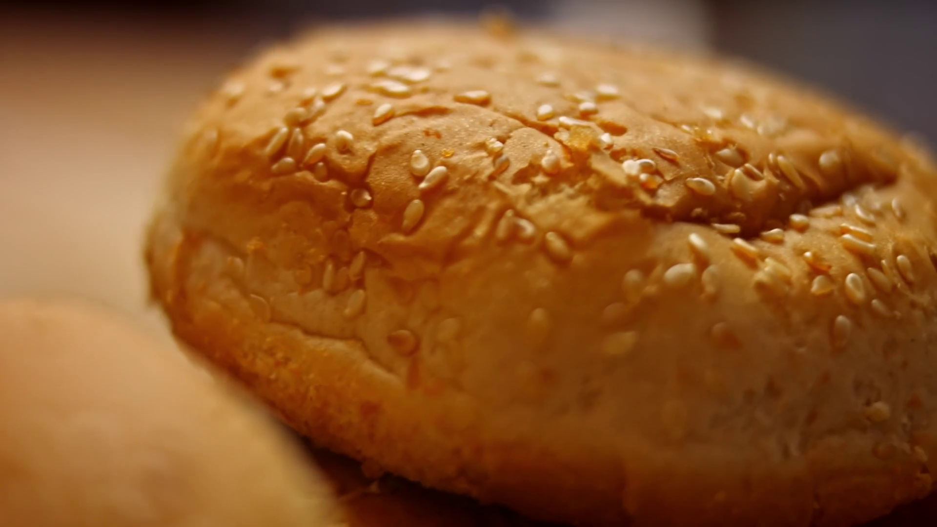 Chef Cutting Burger In Half On Wooden Board Stock Footage SBV-347225690 ...